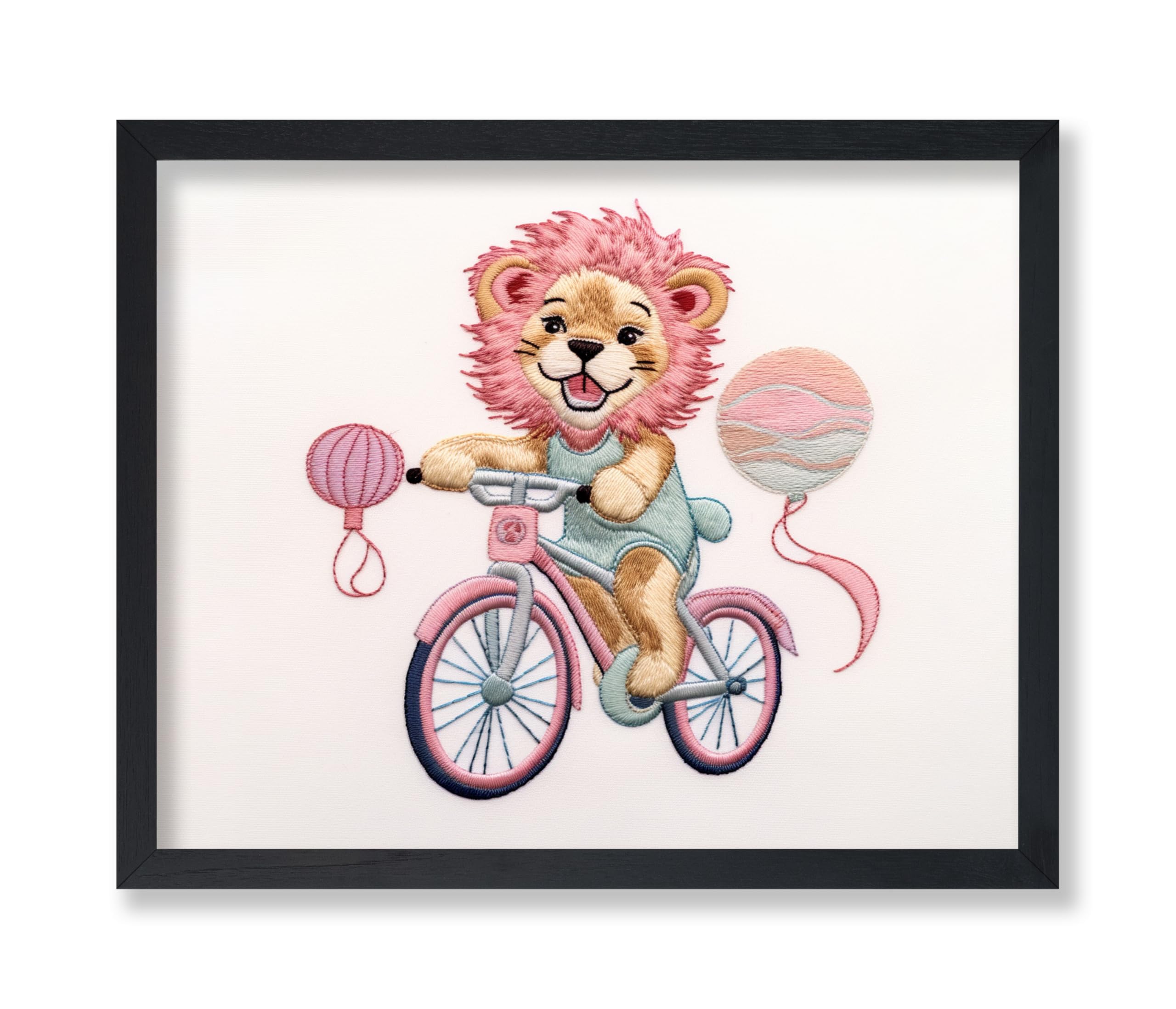 Poster Master Baby Lion Riding a Bicycle Poster - Lion Print - Pink ...