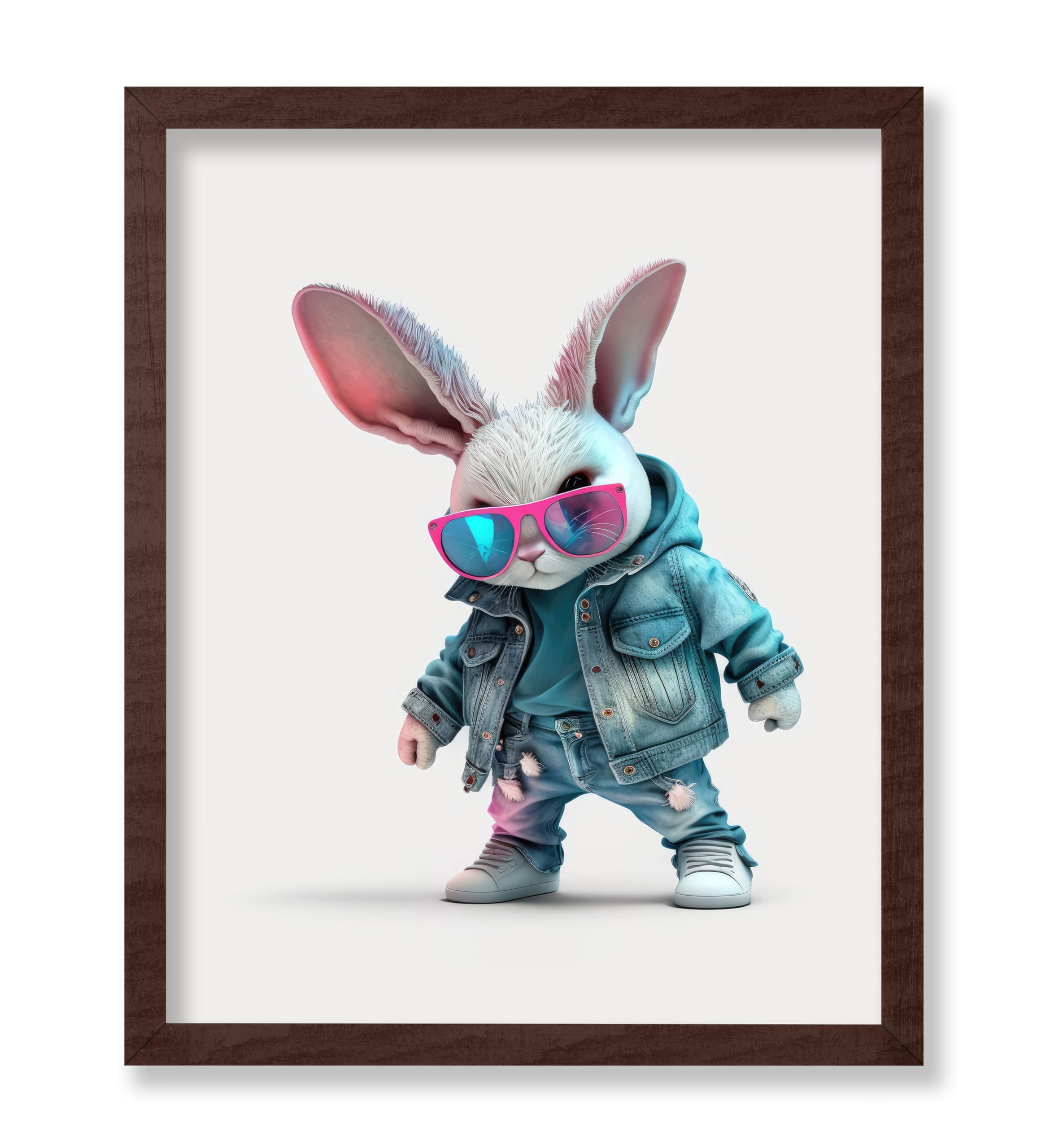 Poster Master Baby Rabbit Poster - Cute Baby Rabbit in Glasses Print ...