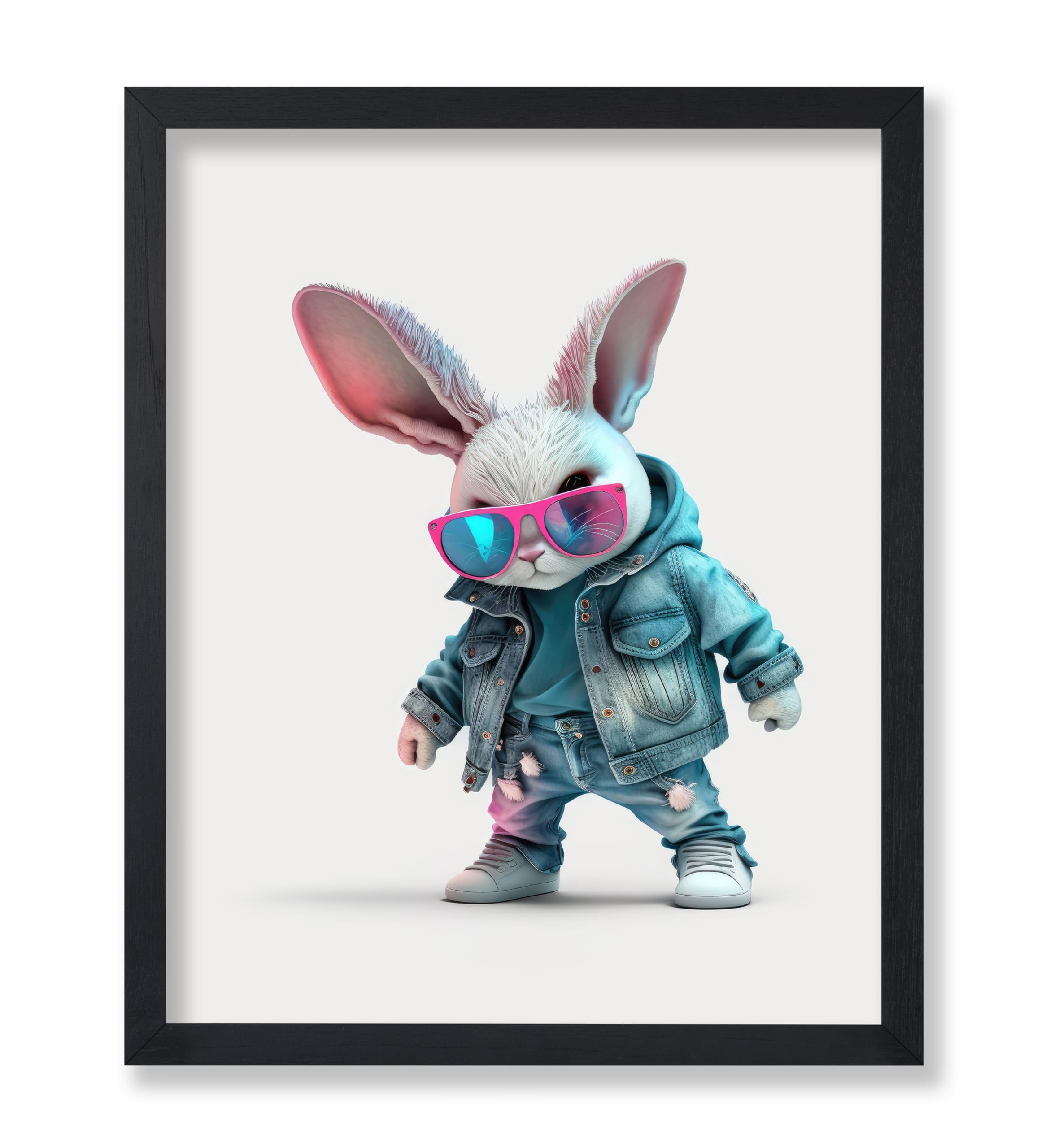 Poster Master Baby Rabbit Poster - Cute Baby Rabbit in Glasses Print ...