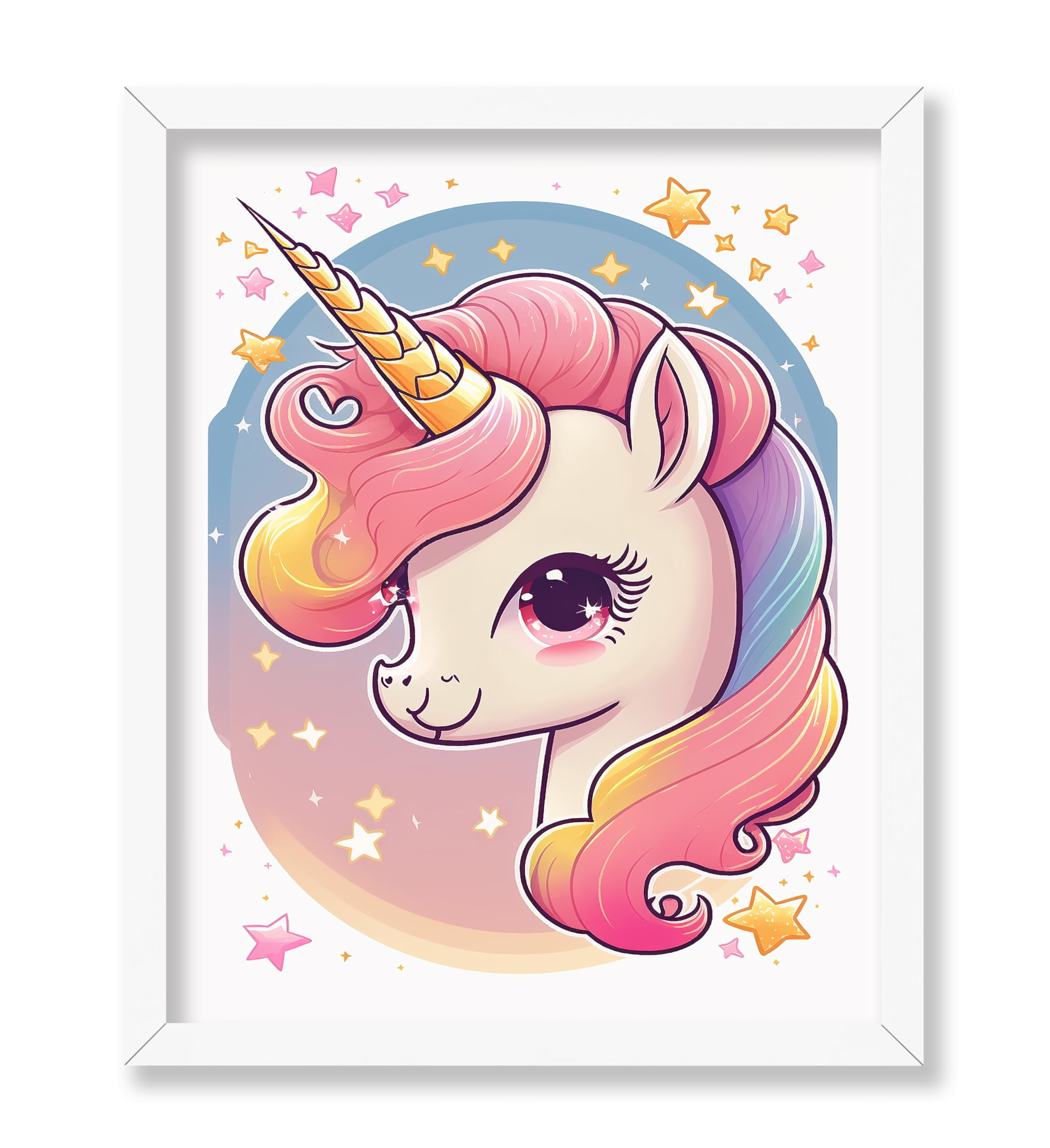 Poster Master Baby Unicorn Poster - Cute Little Unicorn Portrait Print ...