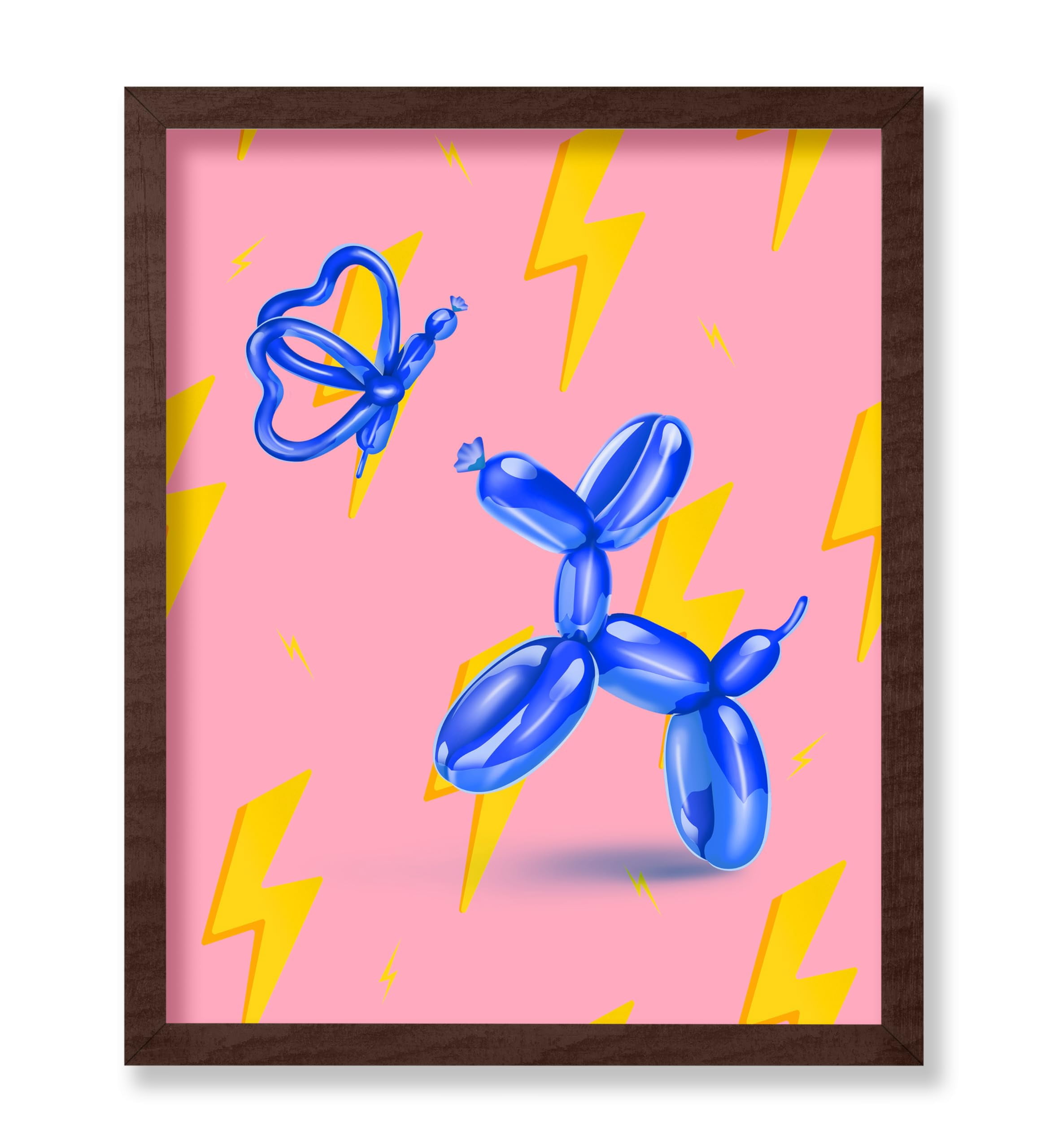 Poster Master Balloon Dog Poster - Balloon Butterfly Print - Blue ...