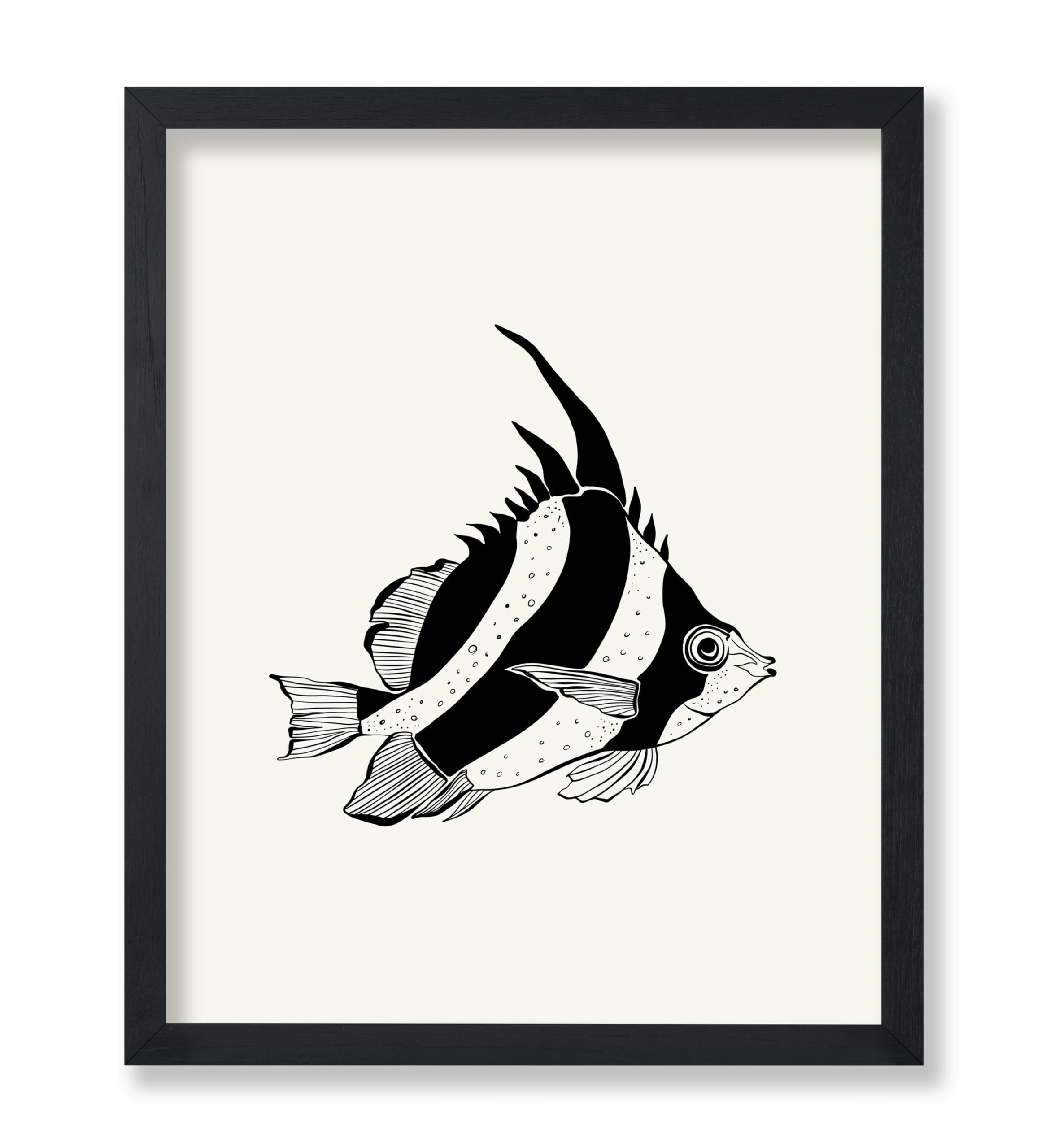 Poster Master Bannerfish Poster - Retro Marine Life Print - Aquatic Art ...