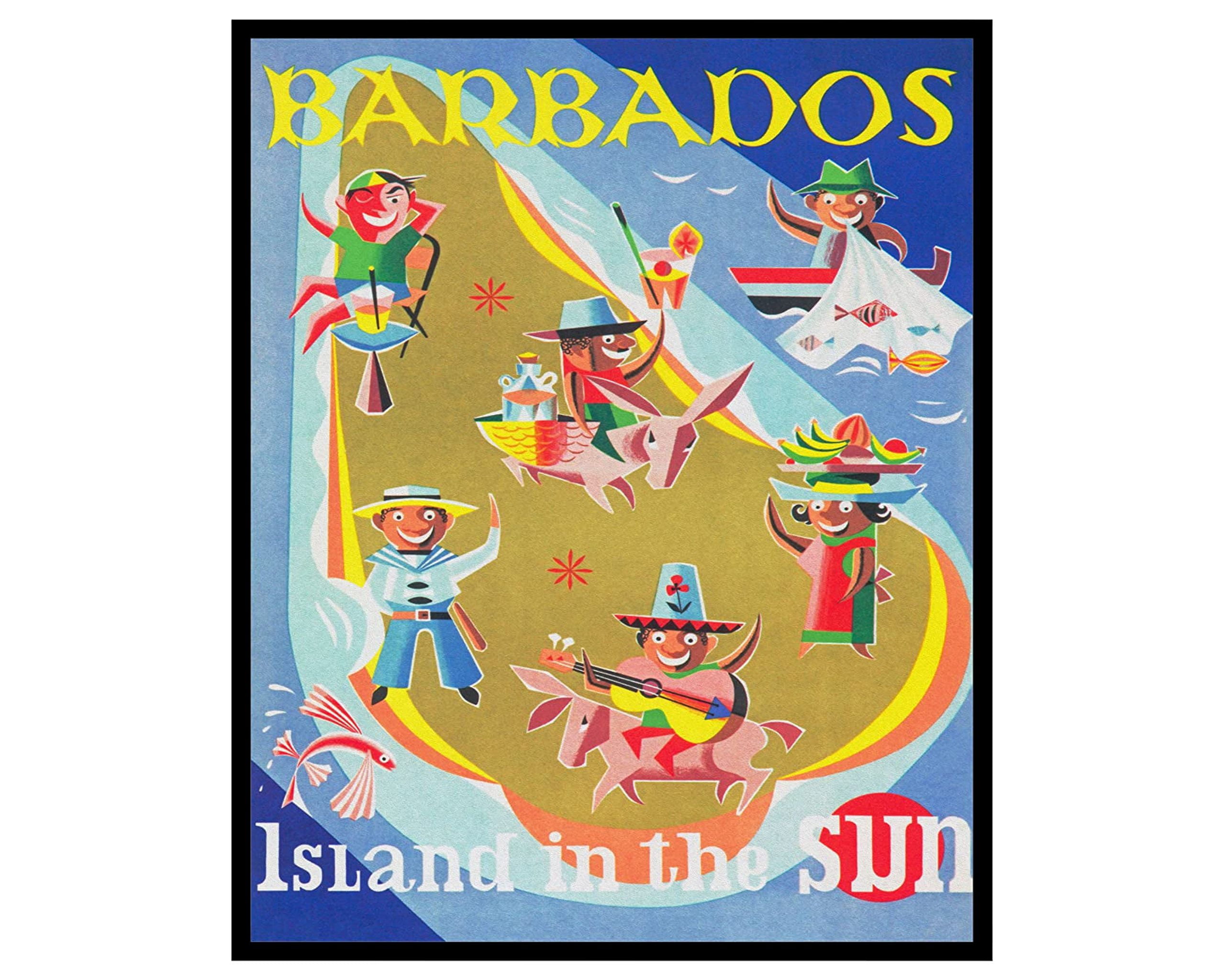 Poster Master Barbados Wall Art - Barbados Island in The Sun Caribbean ...