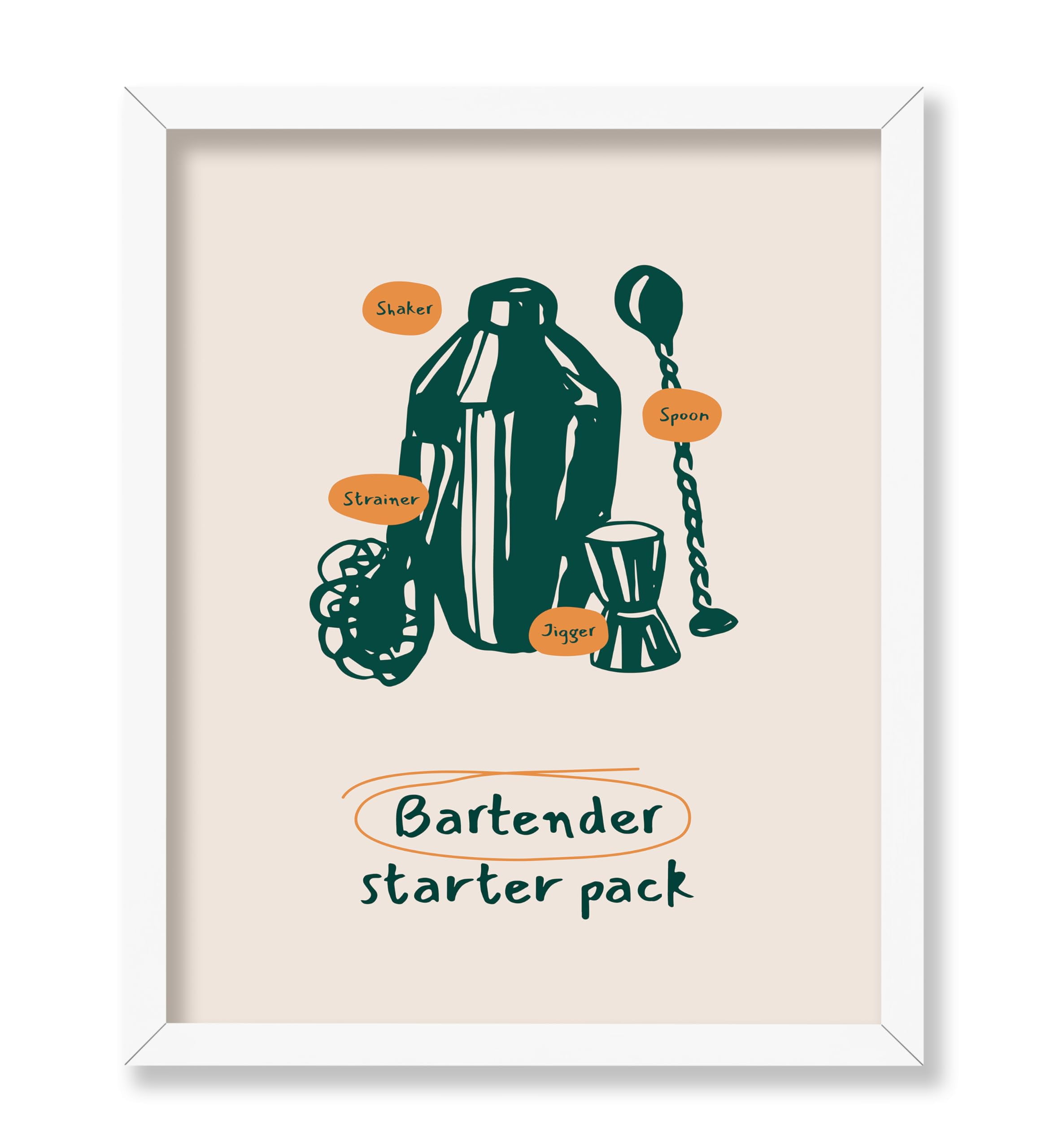 Poster Master Bartender Starter Pack Poster - Retro Alcohol Print ...