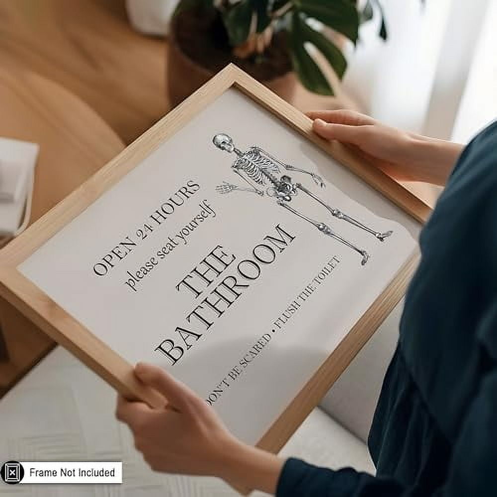 Poster Master The Bathroom Sign Poster - Don't Be Scared Print ...