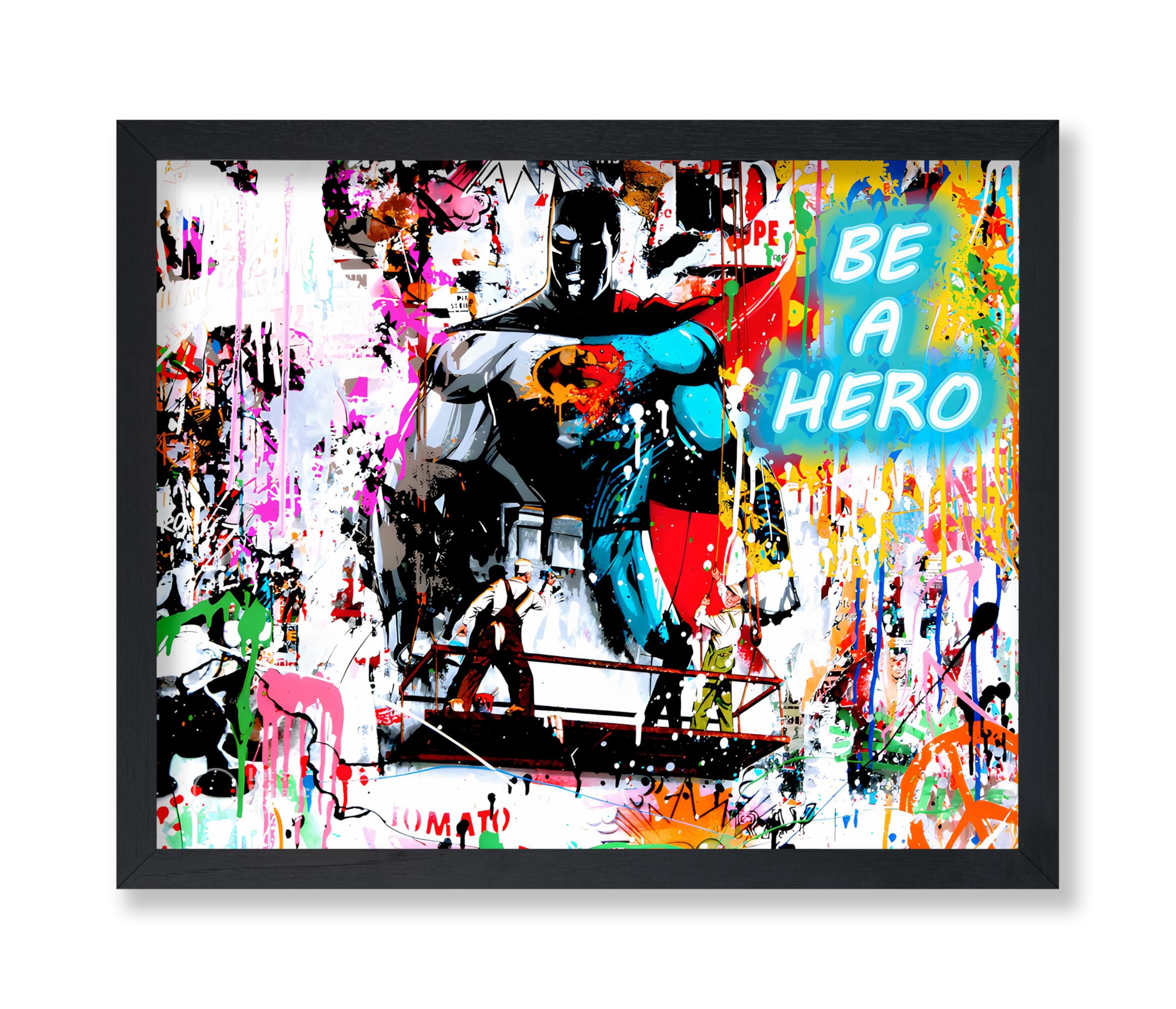 Poster Master Be A Hero Poster - Superhero Print - Abstract Art - Pop ...
