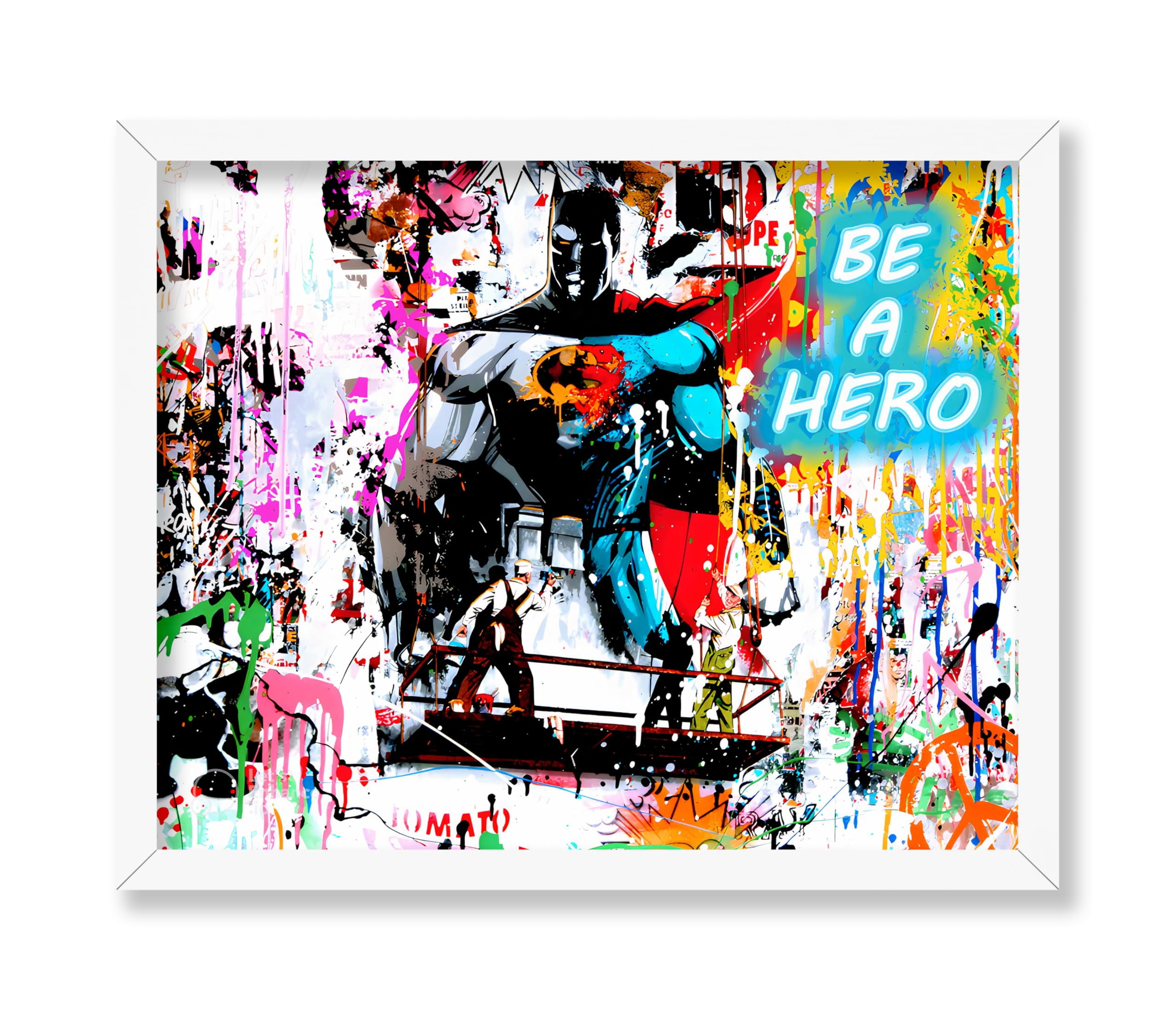 Poster Master Be A Hero Poster - Superhero Print - Abstract Art - Pop ...