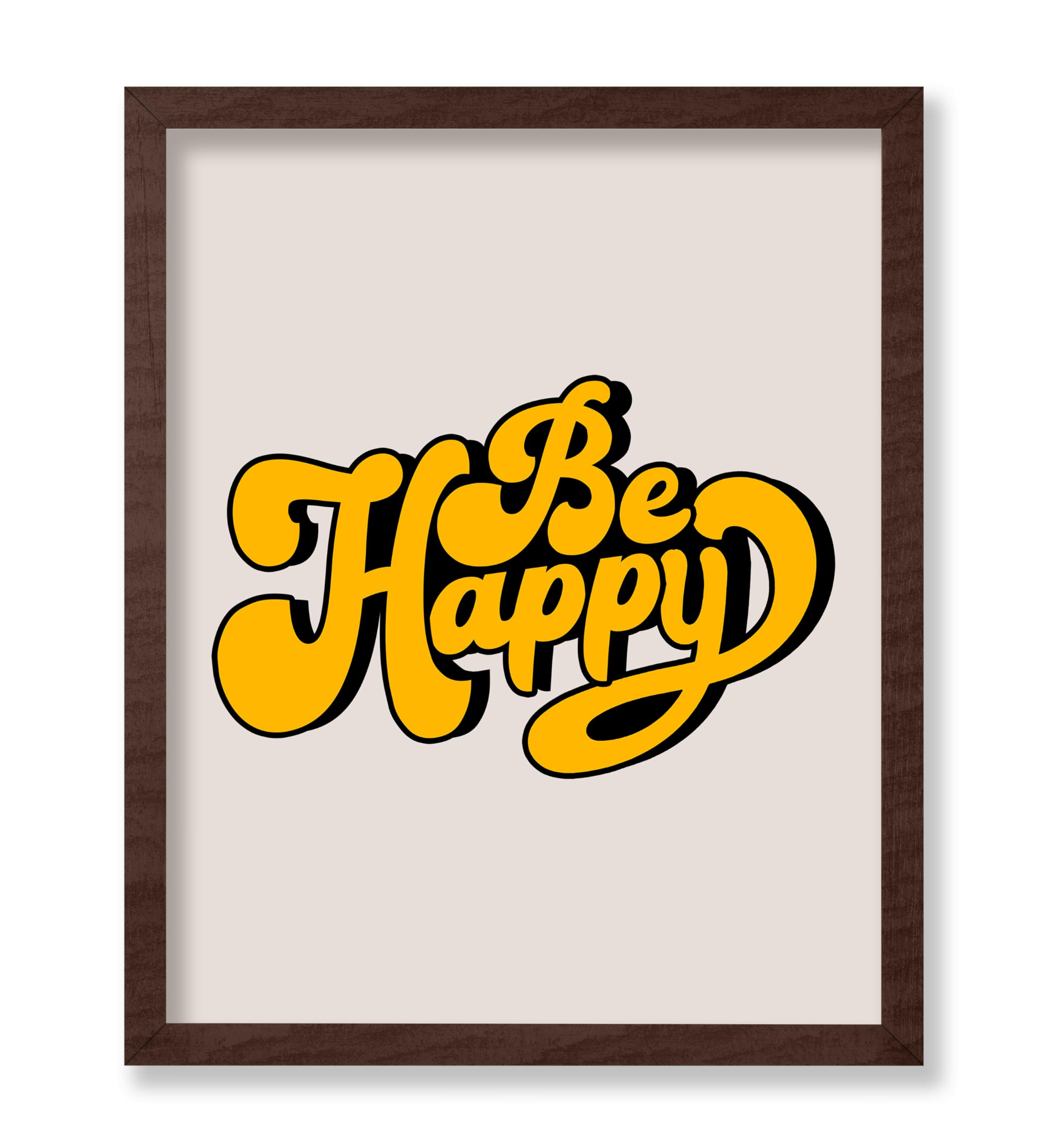 Poster Master Be Happy Poster - Retro Motivational Print - Happiness ...