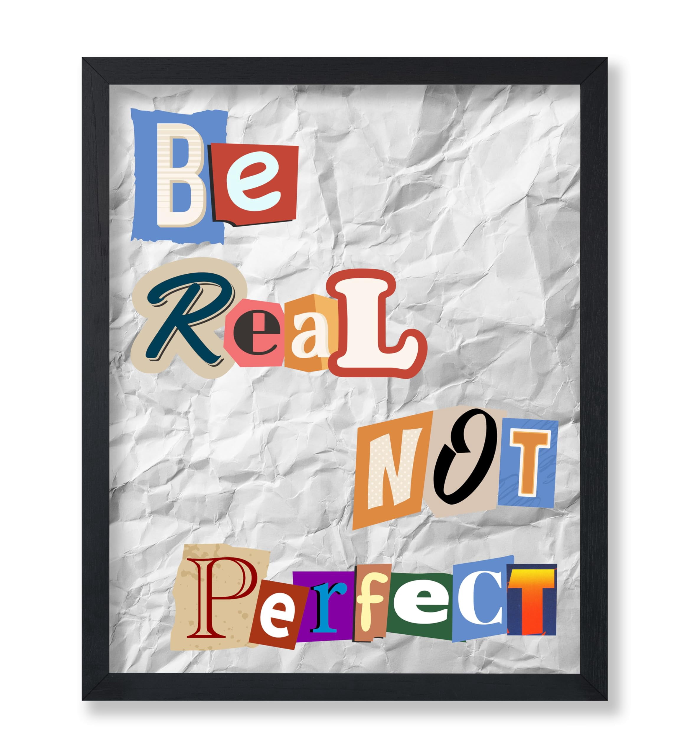 Poster Master Be Real Not Perfect Poster - Motivational Quotes Print ...