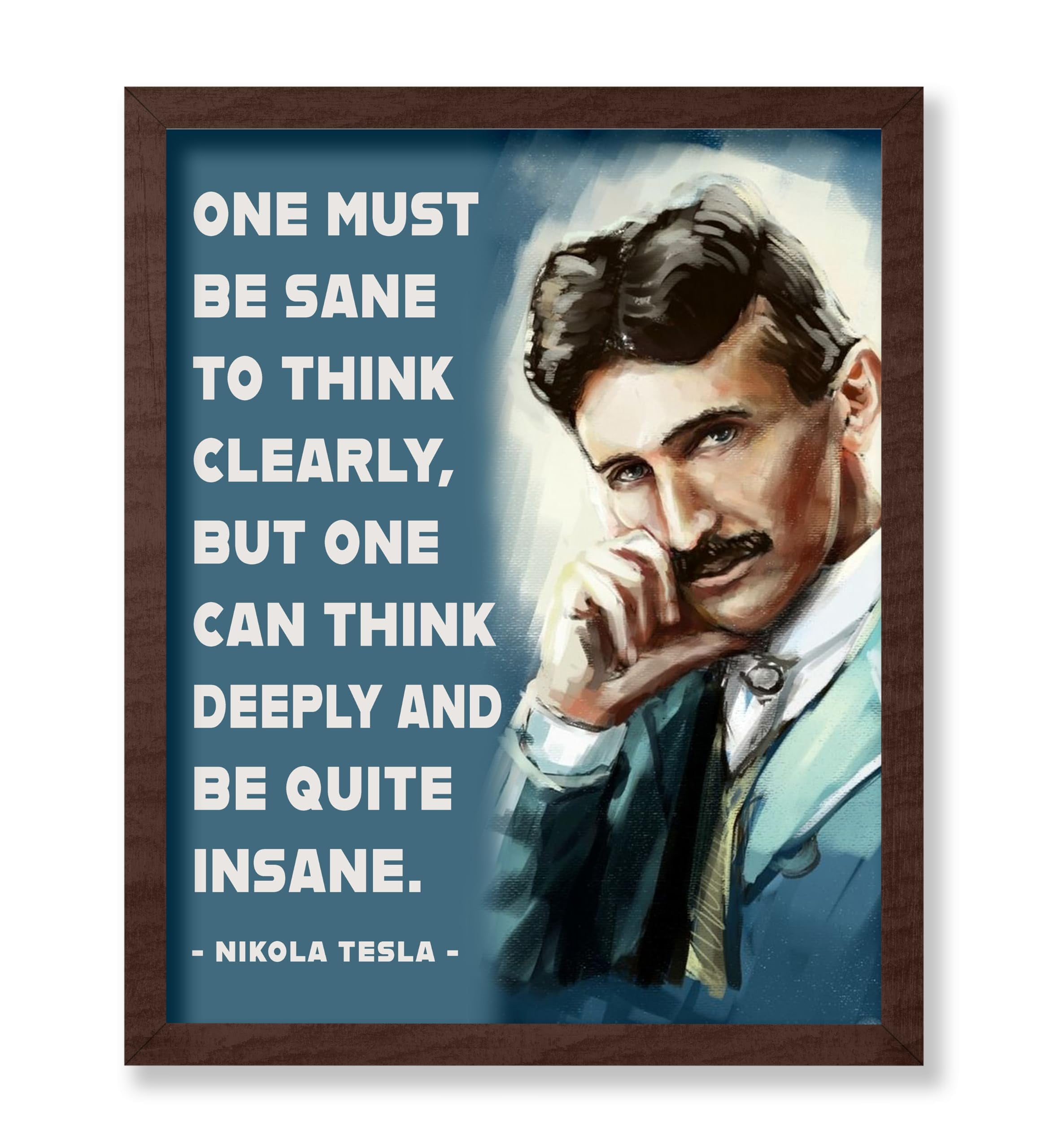Poster Master Be Sane To Think Clearly Poster - Nikola Tesla Print ...