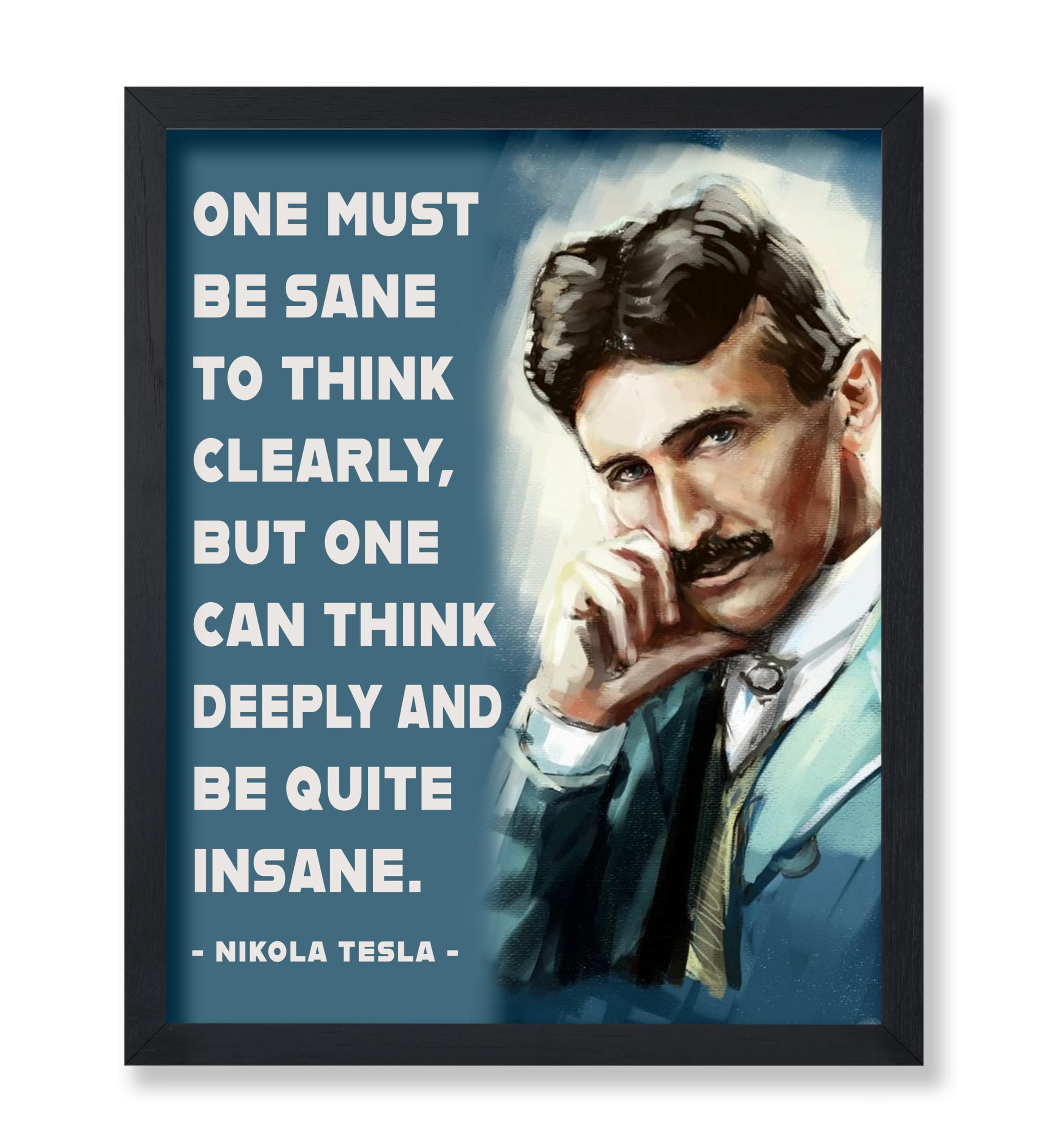 Poster Master Be Sane To Think Clearly Poster - Nikola Tesla Print ...