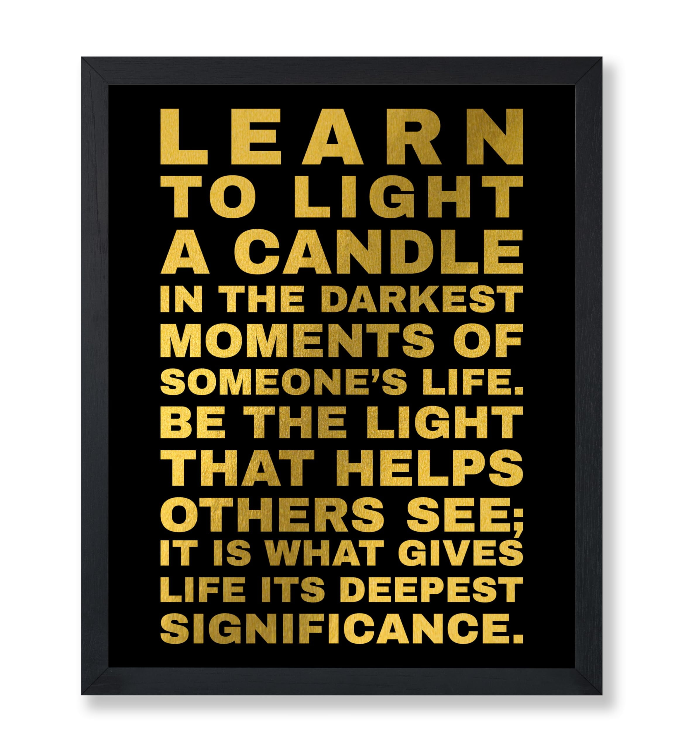 Poster Master Be The Light That Helps Others See Poster - Gold ...