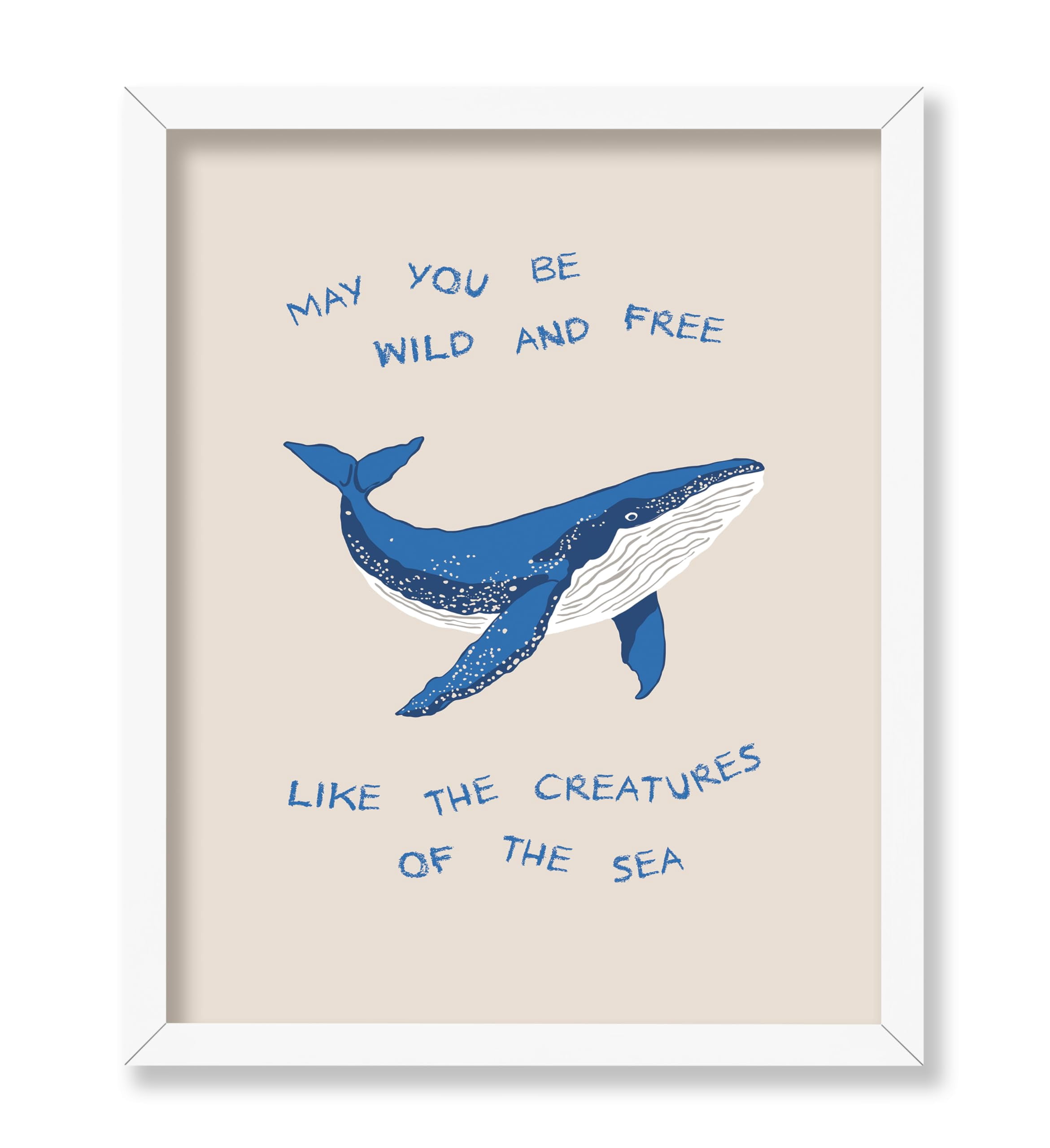 Poster Master Be Wild And Free Poster - Retro Whale Print - Creatures ...