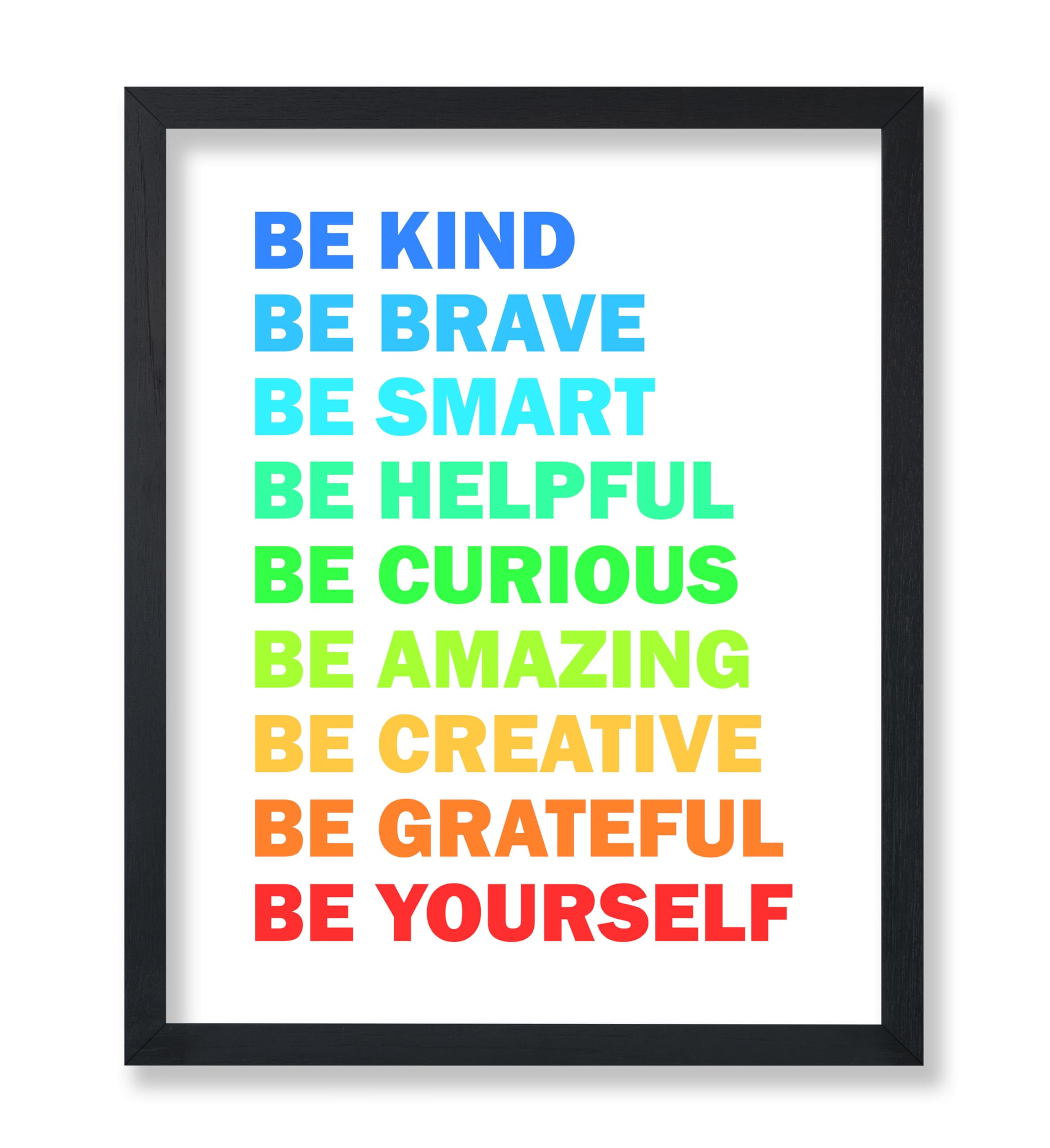 Poster Master Be Yourself Poster - Typography Print - Rainbow Art ...