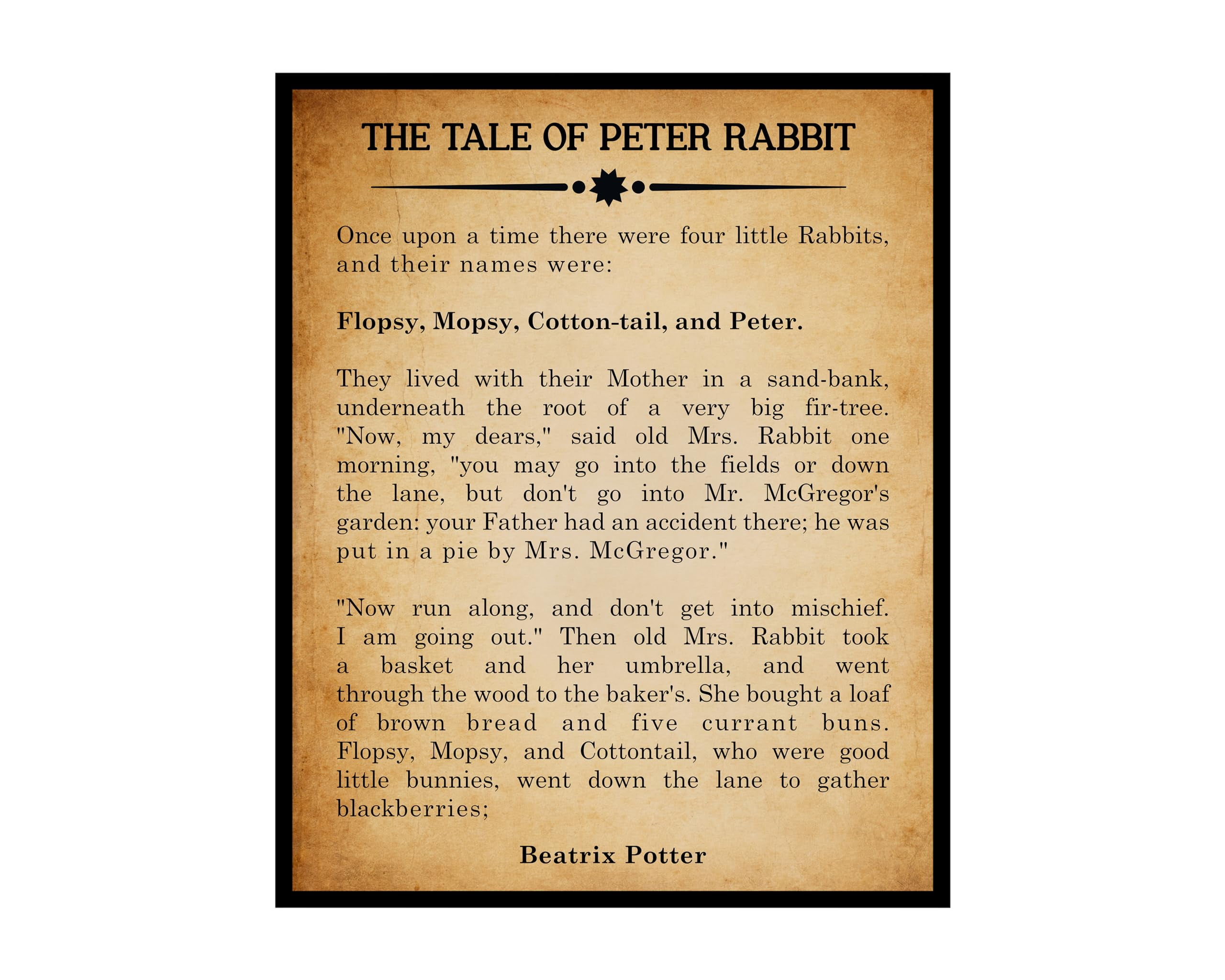 Poster Master Beatrix Potter Poster - The Tale of Peter Rabbit Print ...