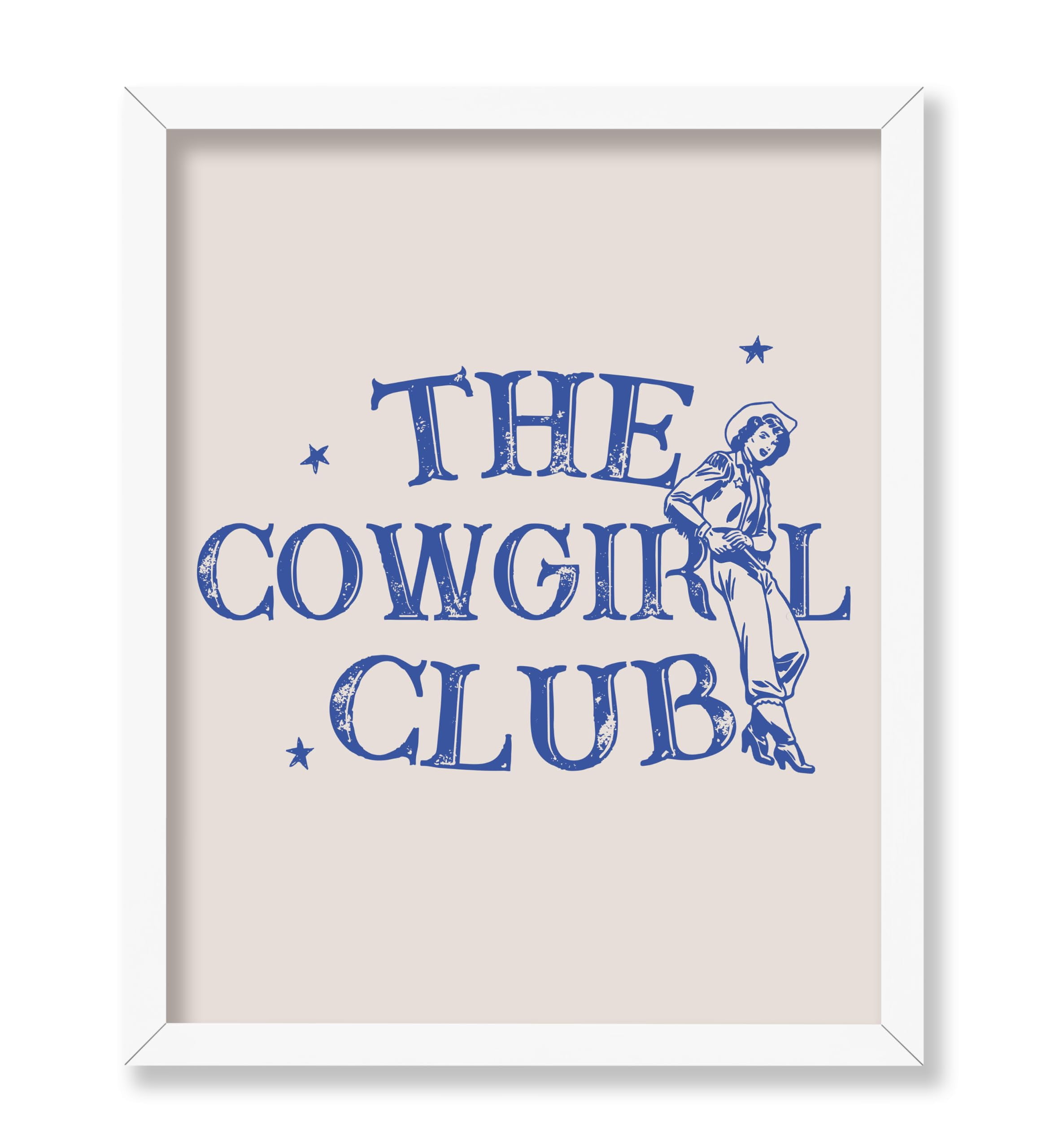 Poster Master Blue The Cowgirl Club Poster - Retro Cowgirl Print ...