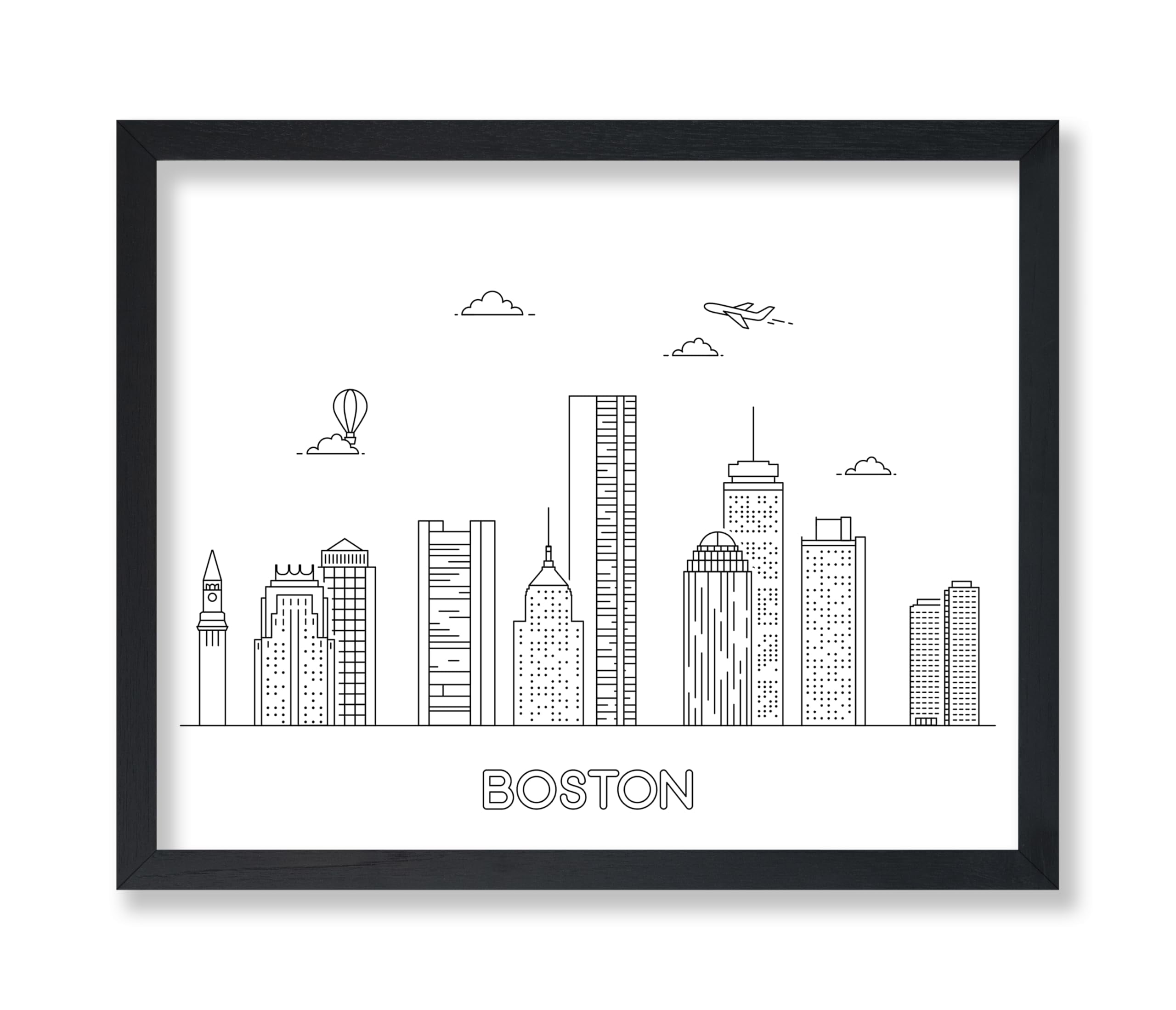 Poster Master Boston Poster - Skyline Print - City Art - Travel Art ...