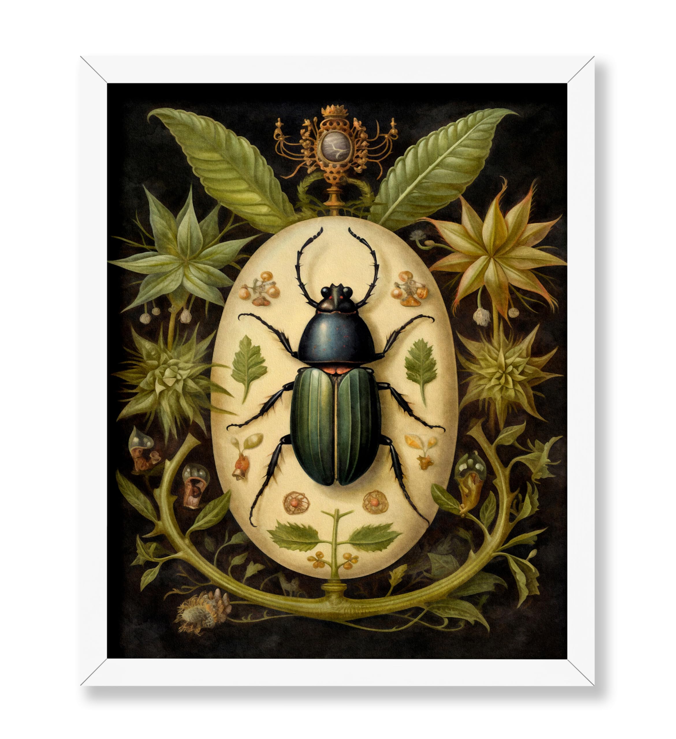 Poster Master Botanical Beetle Poster - Insect Print - Beetle Art ...
