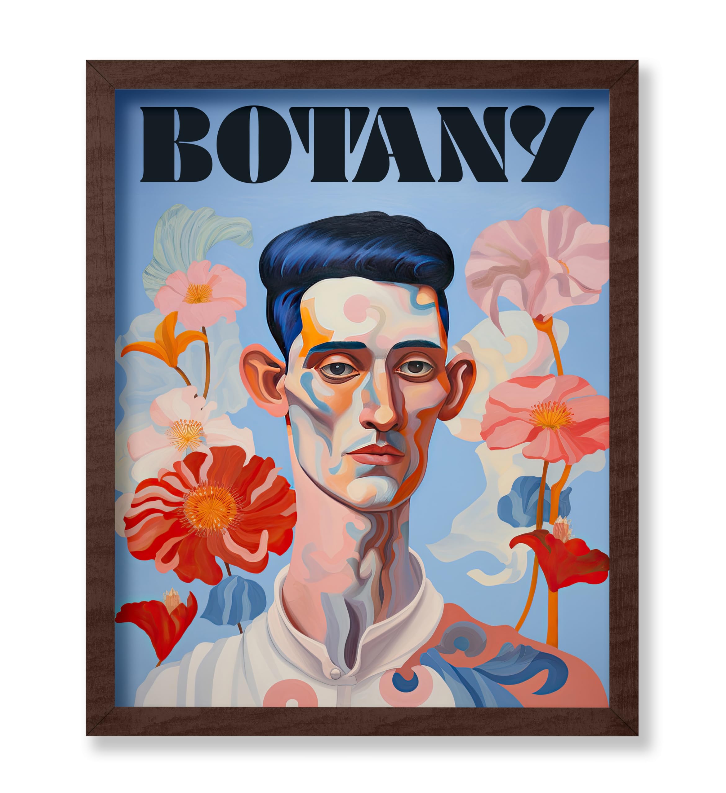 Poster Master Botany Poster - Man Portrait Print - Watercolor Art ...