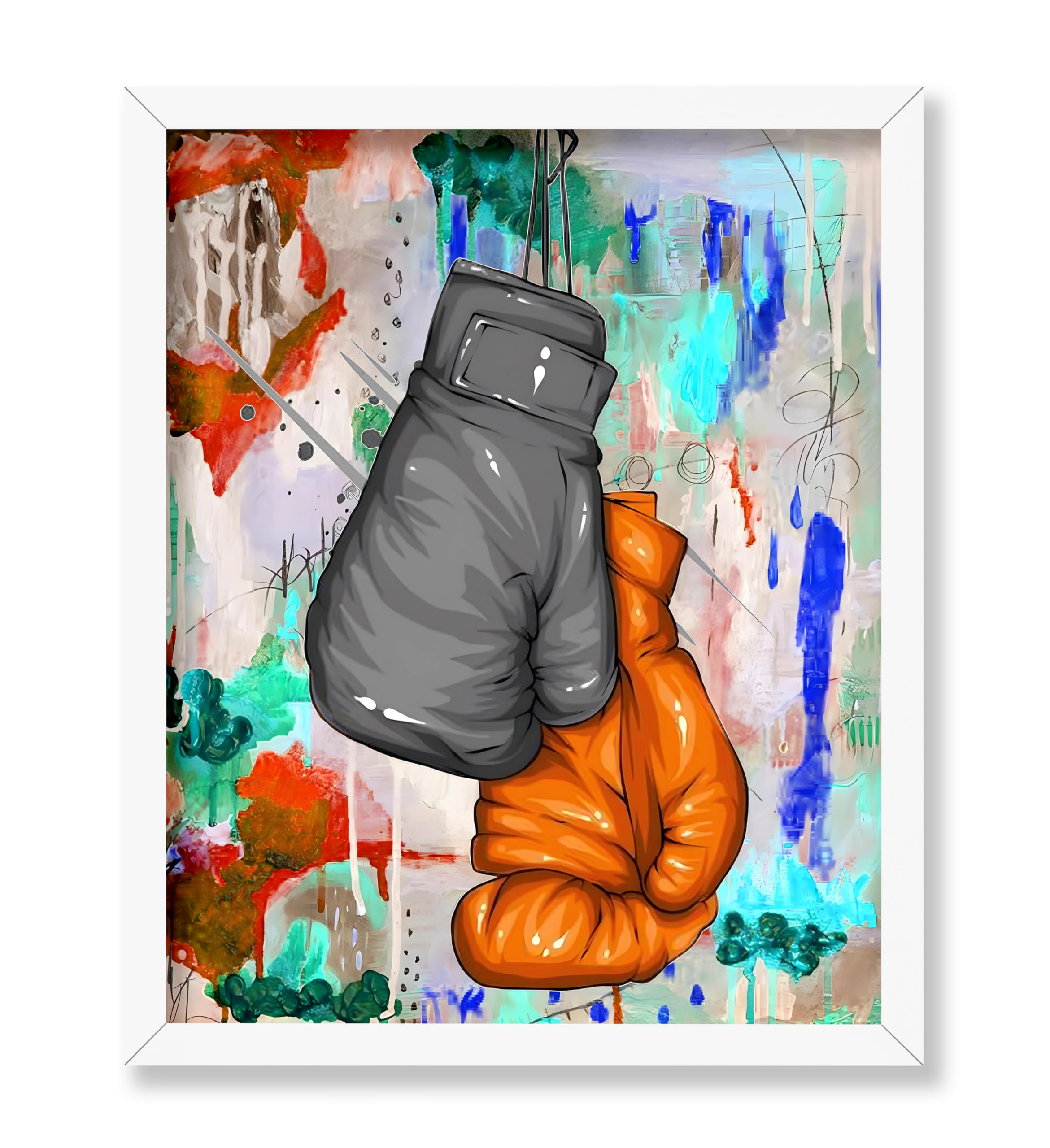 Poster Master Boxing Gloves Poster - Hanging Gloves Print - Abstract ...