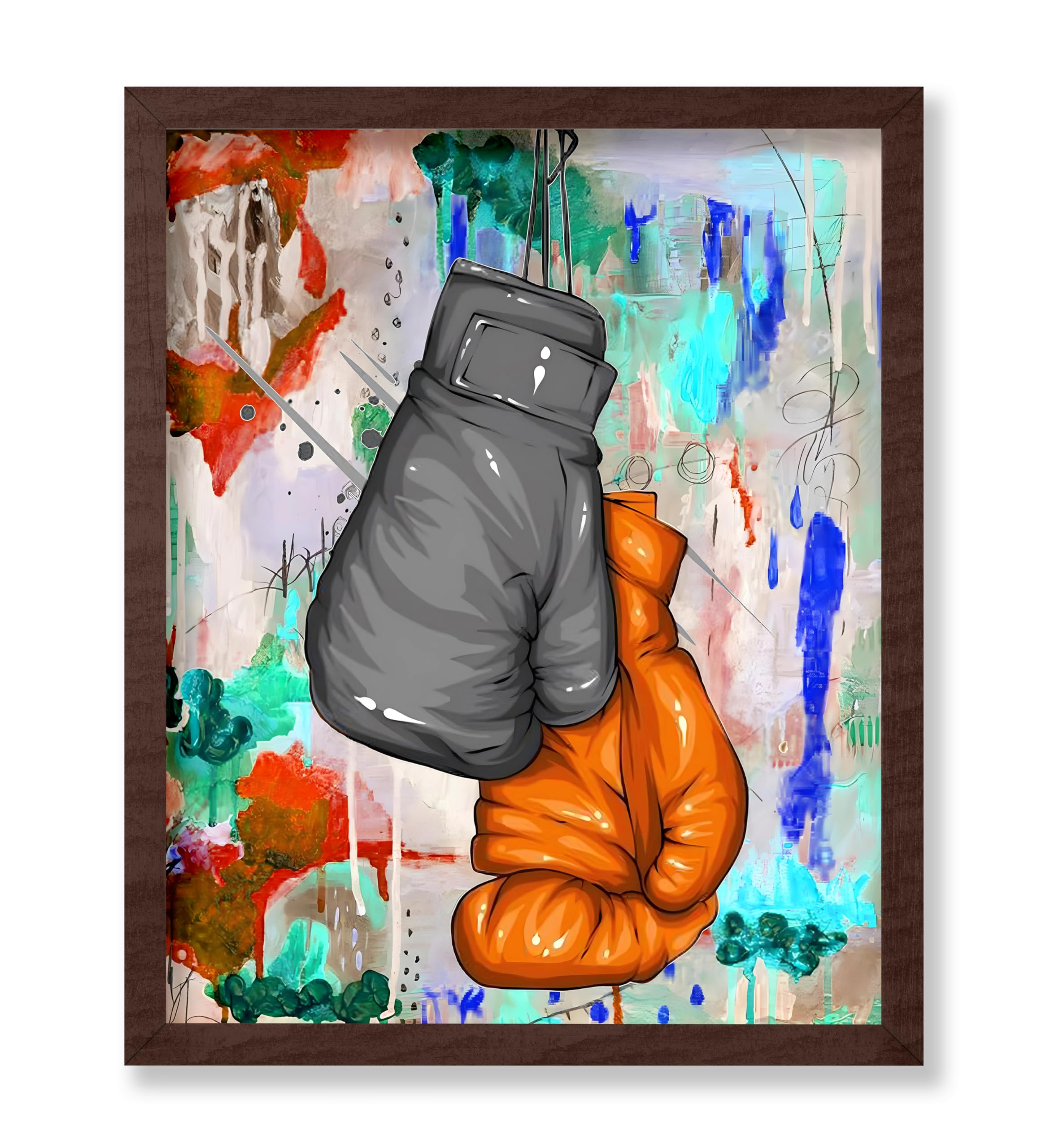 Poster Master Boxing Gloves Poster - Hanging Gloves Print - Abstract ...