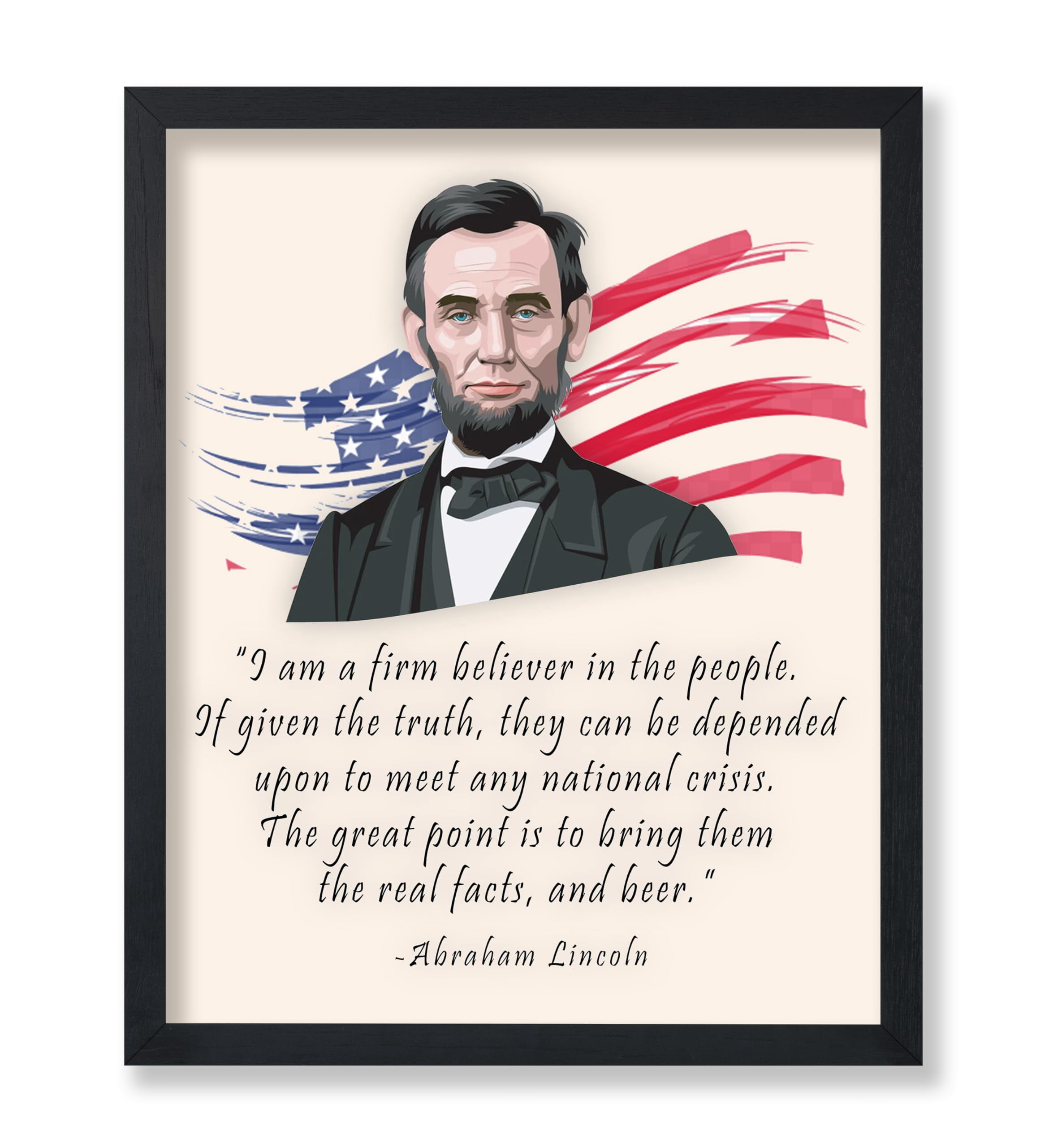 Poster Master Bring Them The Real Facts And Beer Poster - Abraham ...