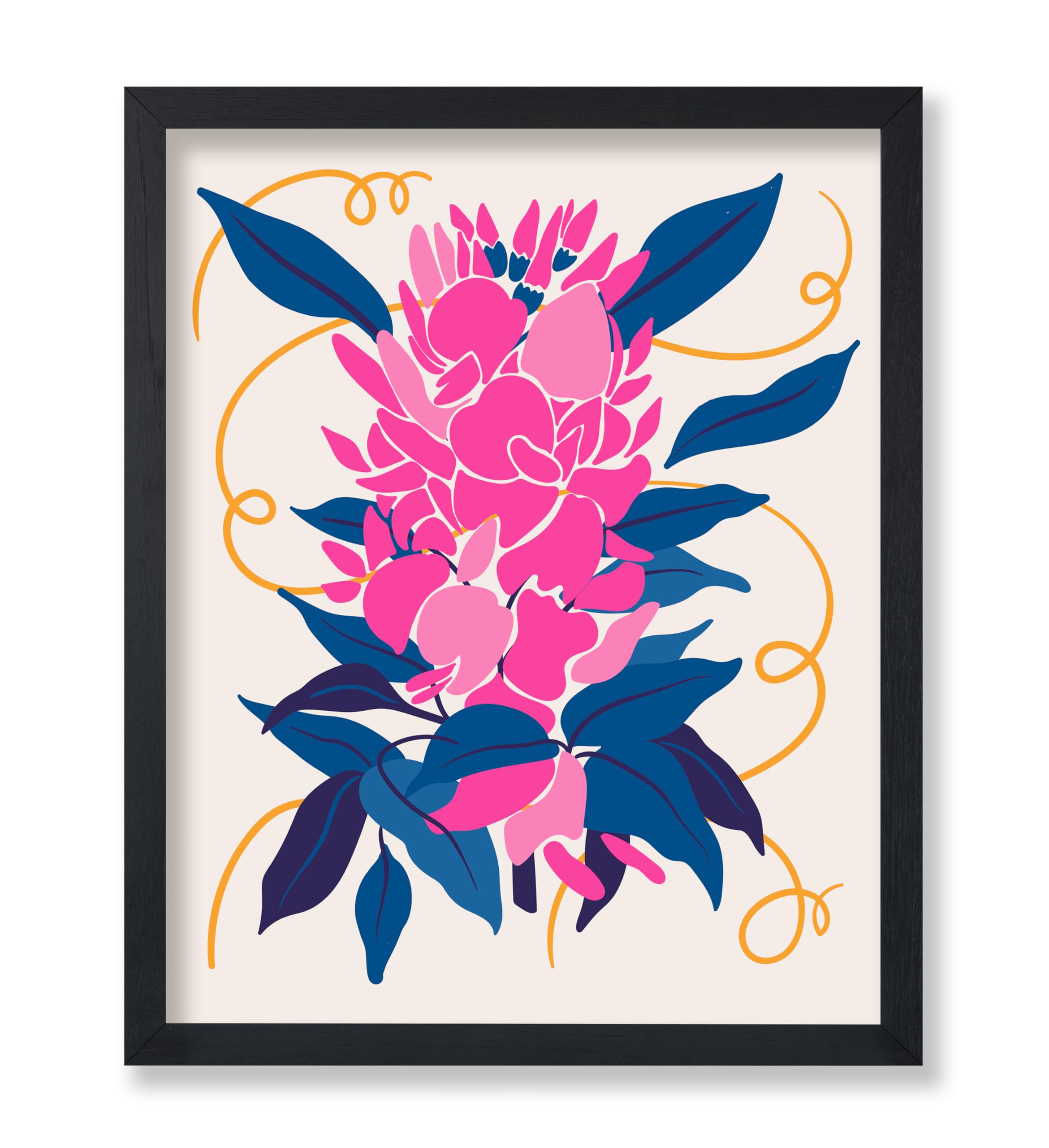 Poster Master Bush Lily Poster - Retro Flower Print - Abstract Art - Trendy Art - Floral Art ...