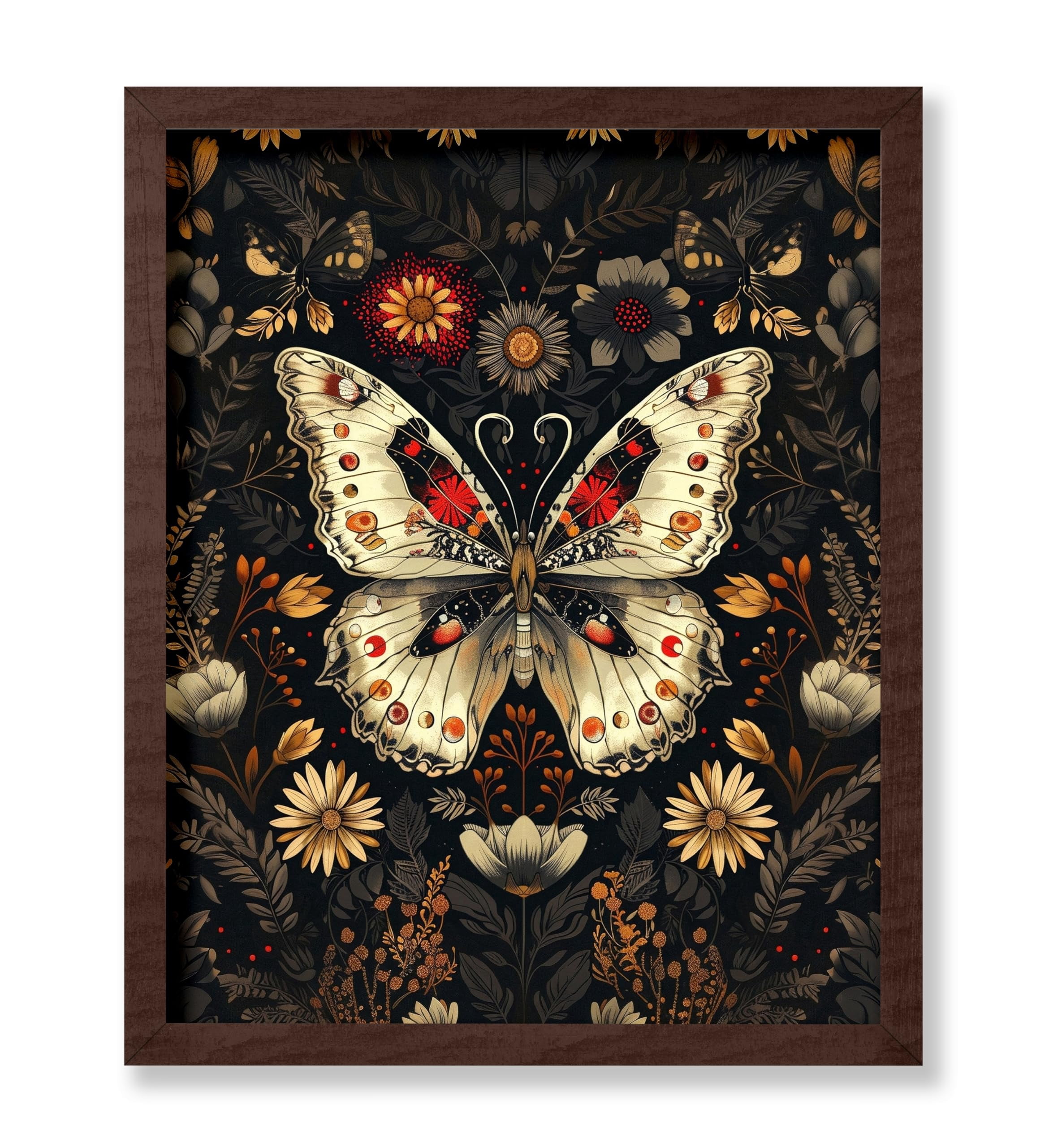 Poster Master Butterfly and Flowers Poster - Butterfly Print - Moth Art ...