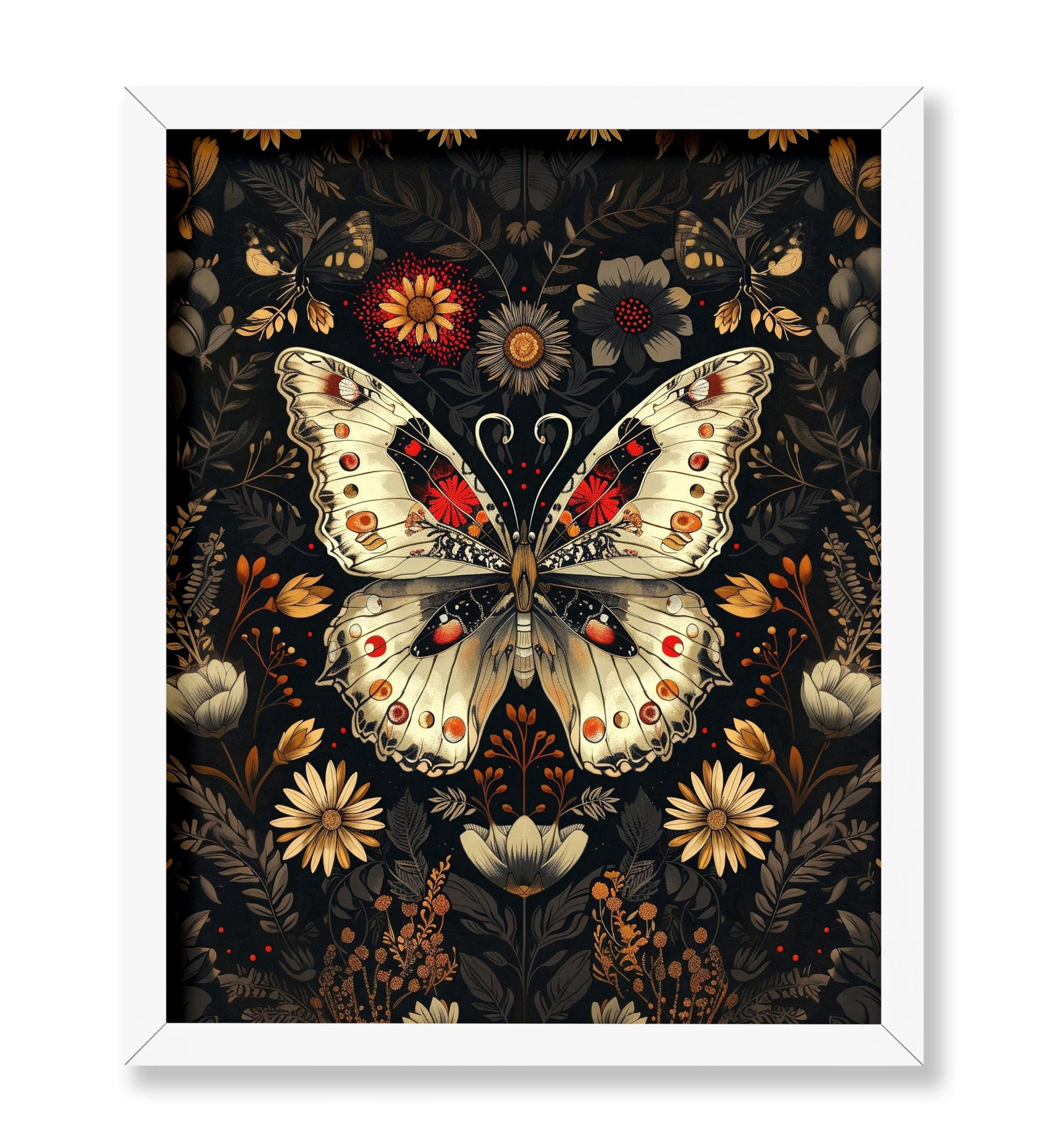 Poster Master Butterfly and Flowers Poster - Butterfly Print - Moth Art ...