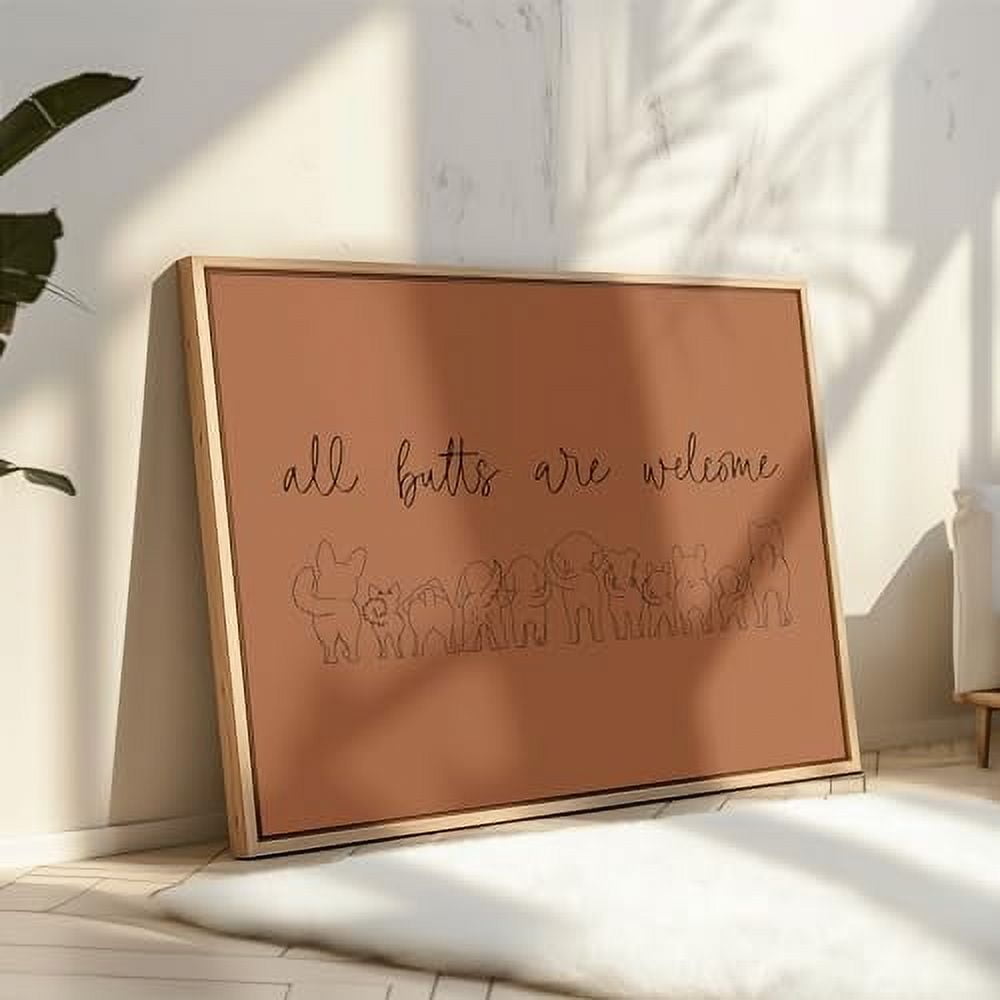 Poster Master All Butts are Welcome Poster - Dogs Print - Line Drawing ...