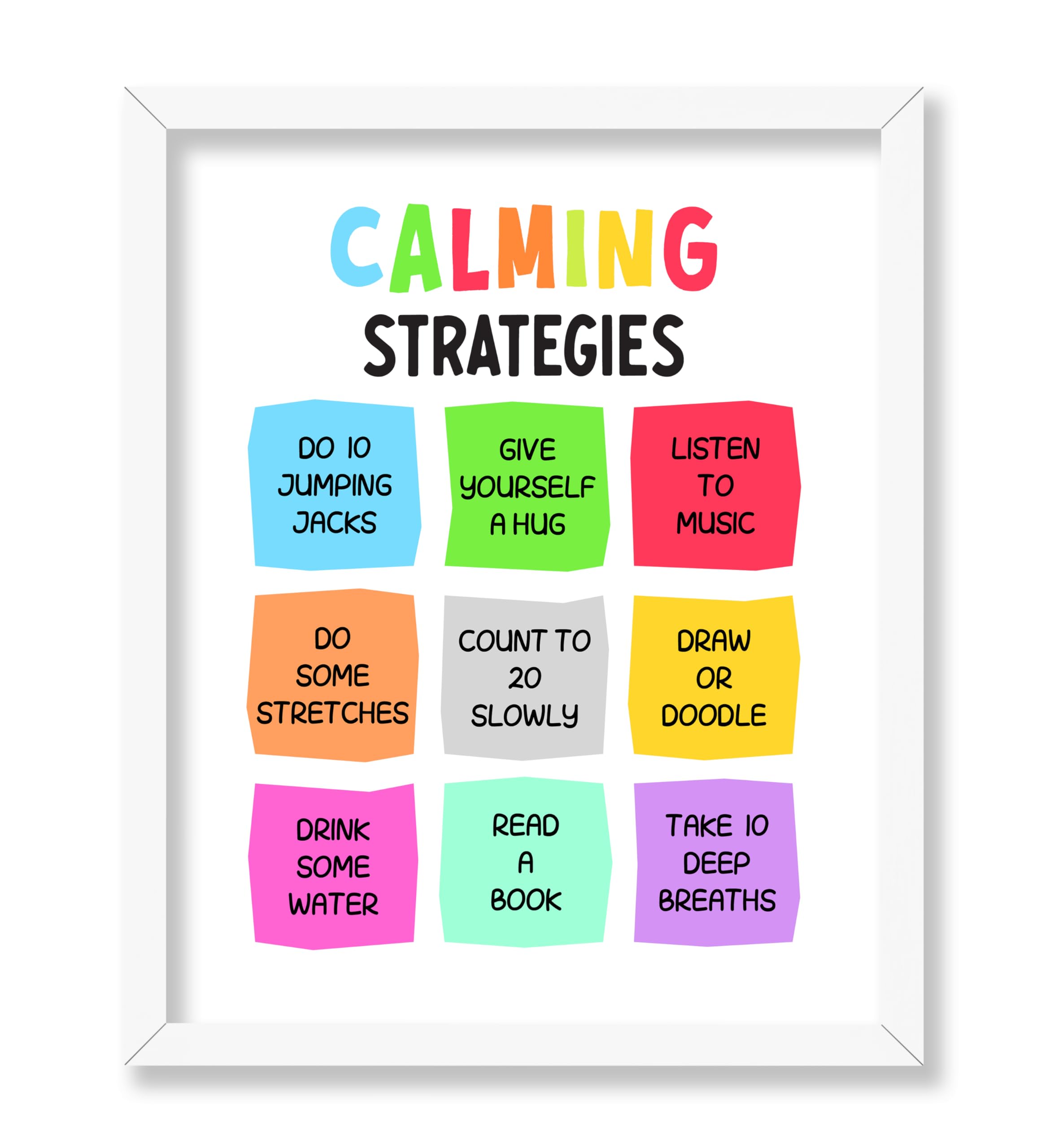 Poster Master Calming Strategies Poster - Calming Chart Print ...