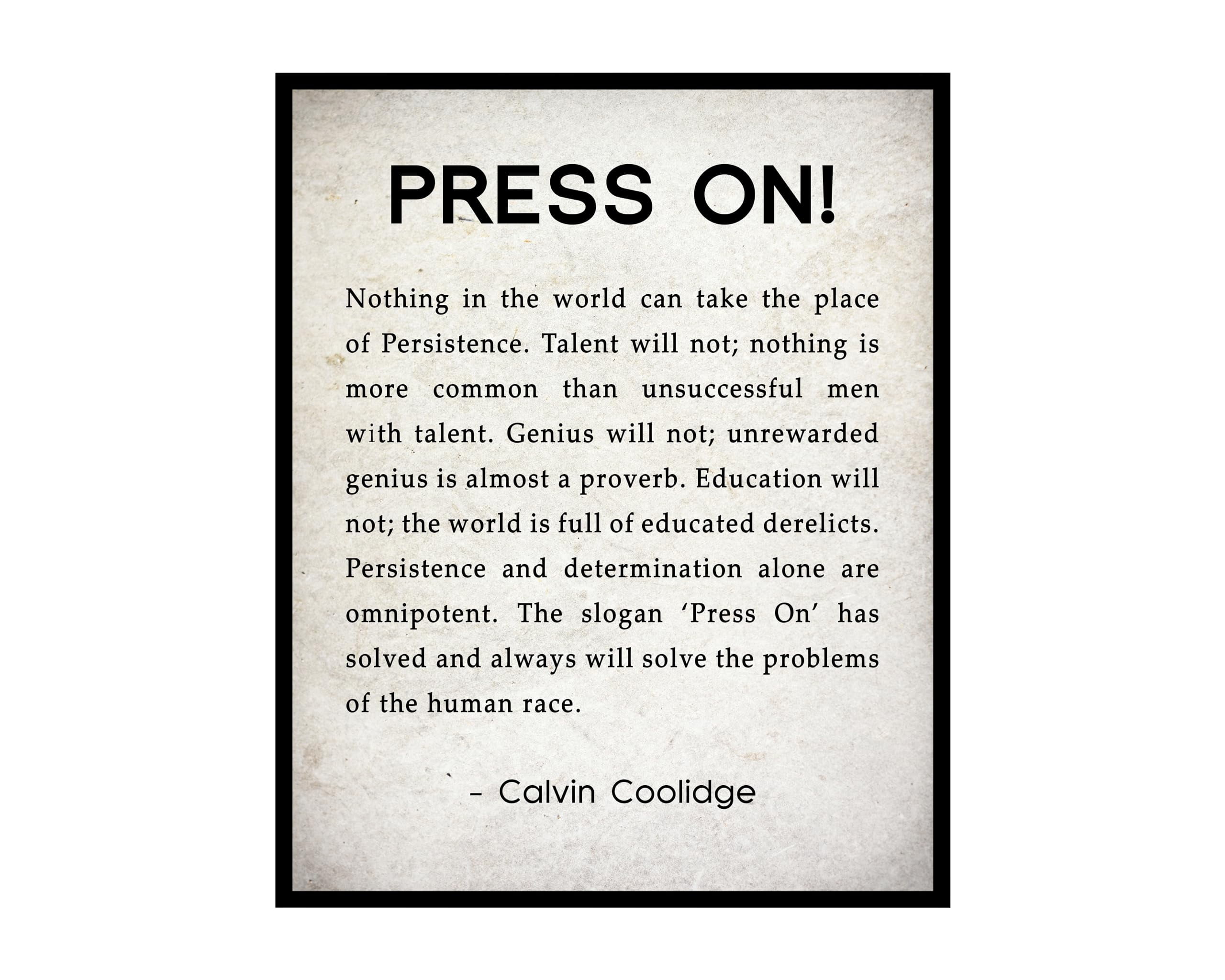 Persistence Calvin Coolidge