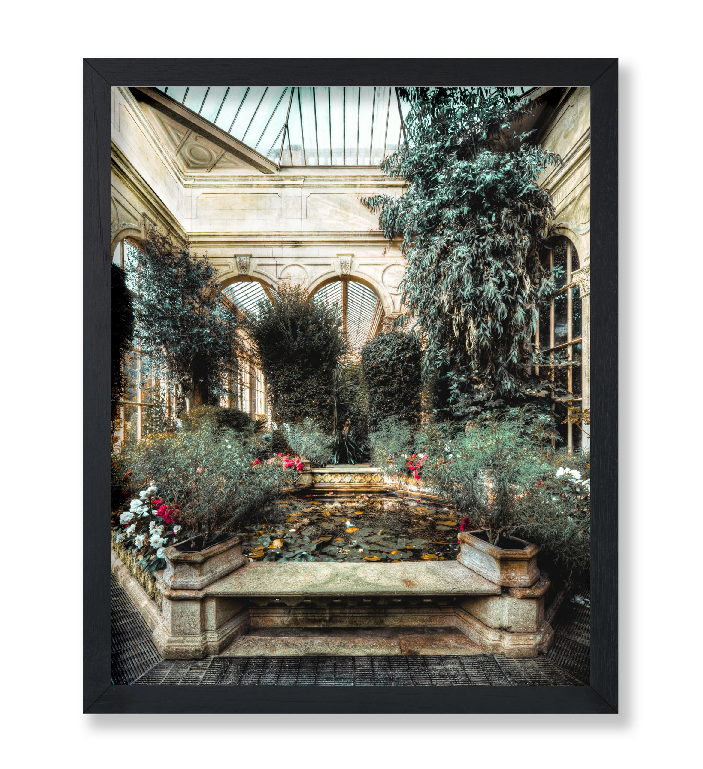 Poster Master Castle Ashby Gardens Poster - Water Lily Pond Print ...