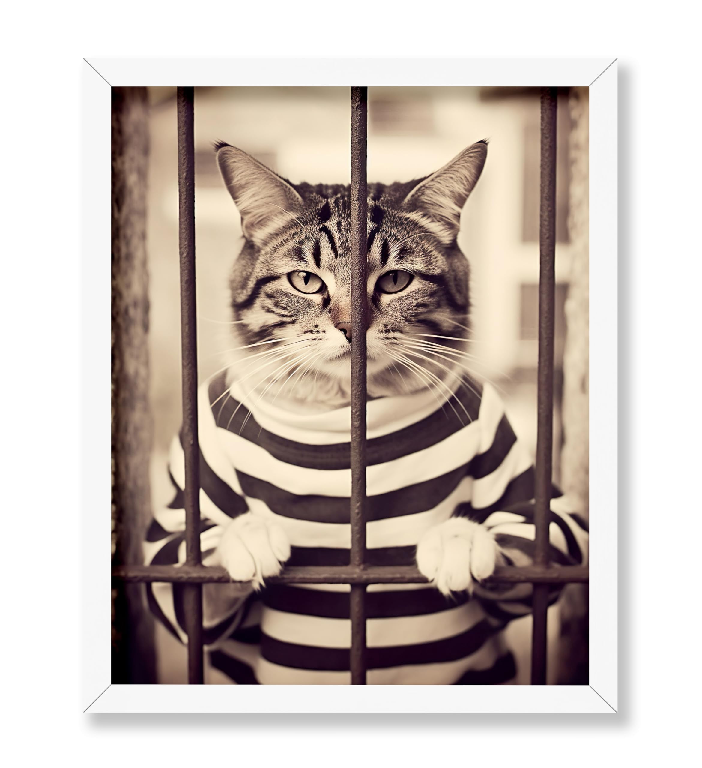 Poster Master Cat Poster - Cat in Prison Print - Photograph Art ...