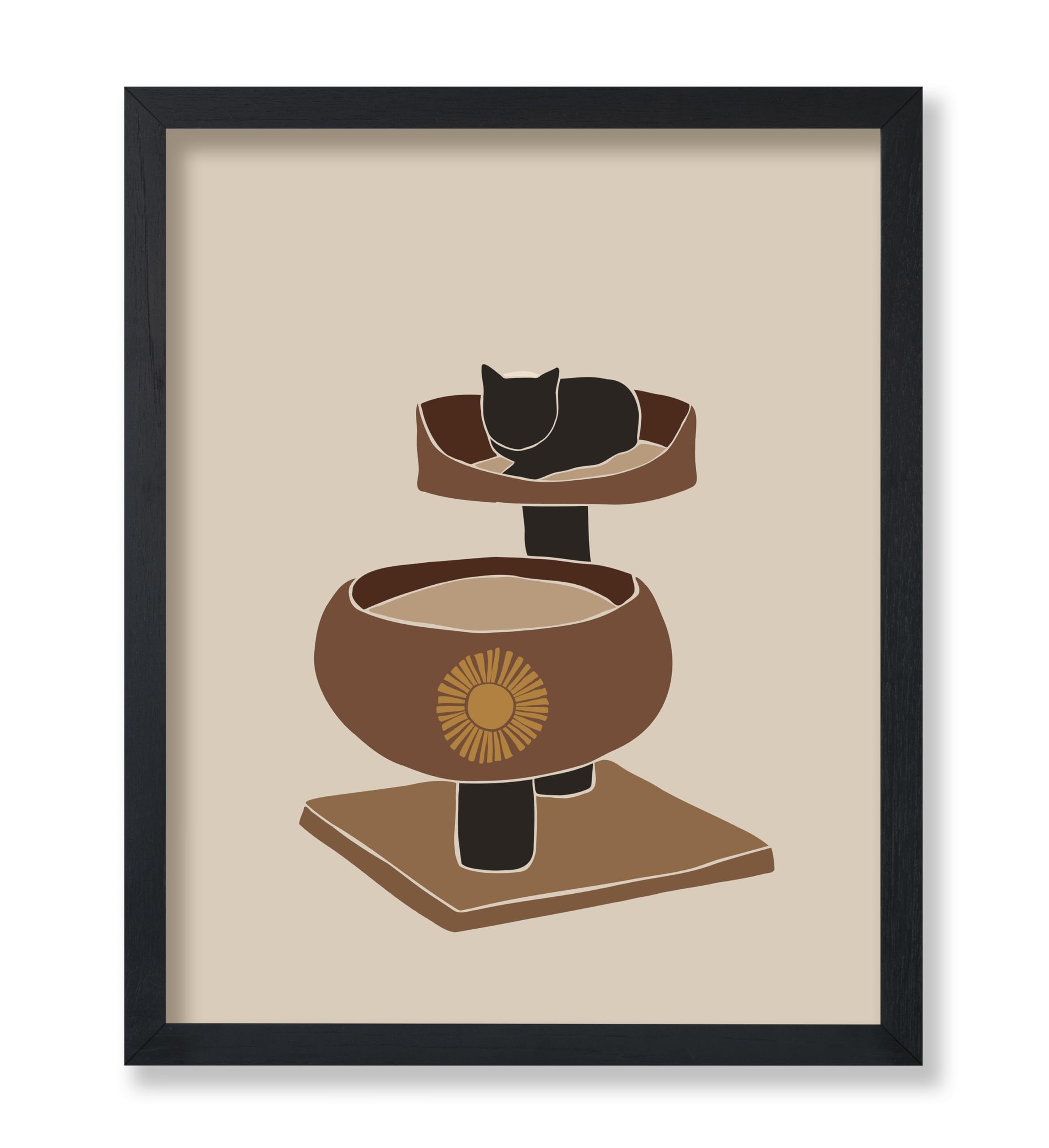 Poster Master Cat Poster - Retro Cat Furniture Print - Black Kitty Art ...