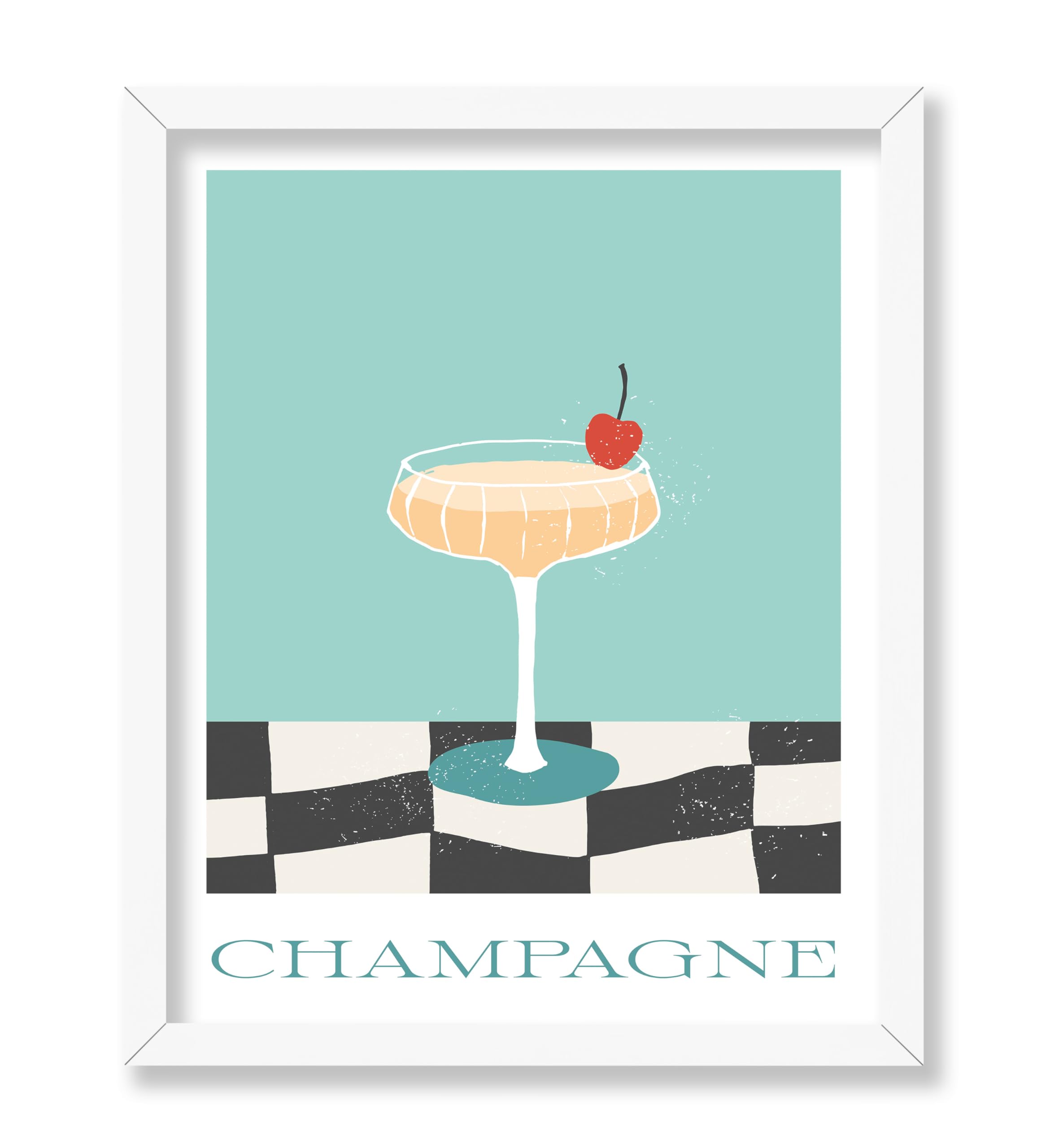 Poster Master Champagne Poster - Retro Cocktail Print - Alcohol Art ...
