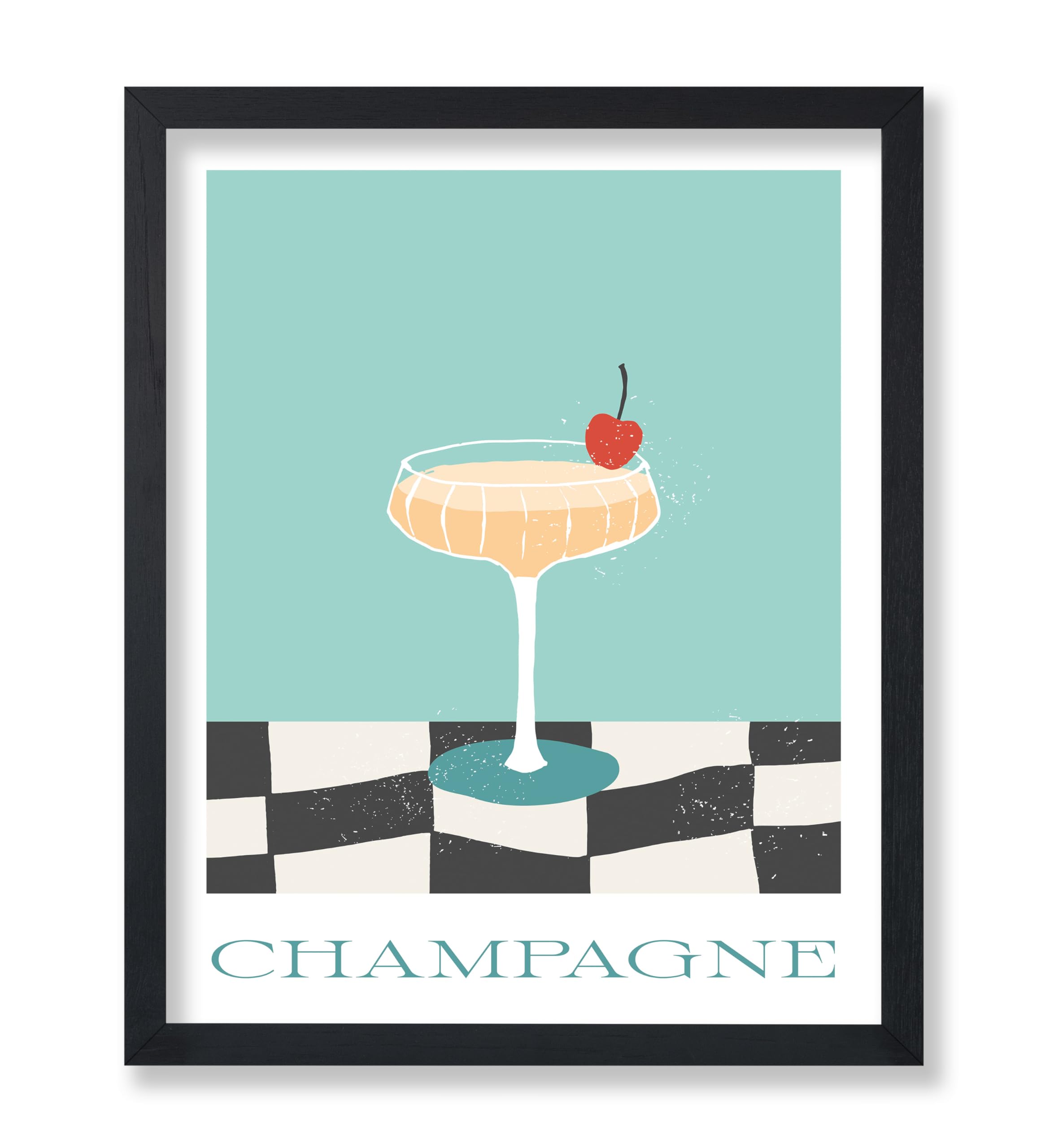 Poster Master Champagne Poster - Retro Cocktail Print - Alcohol Art ...