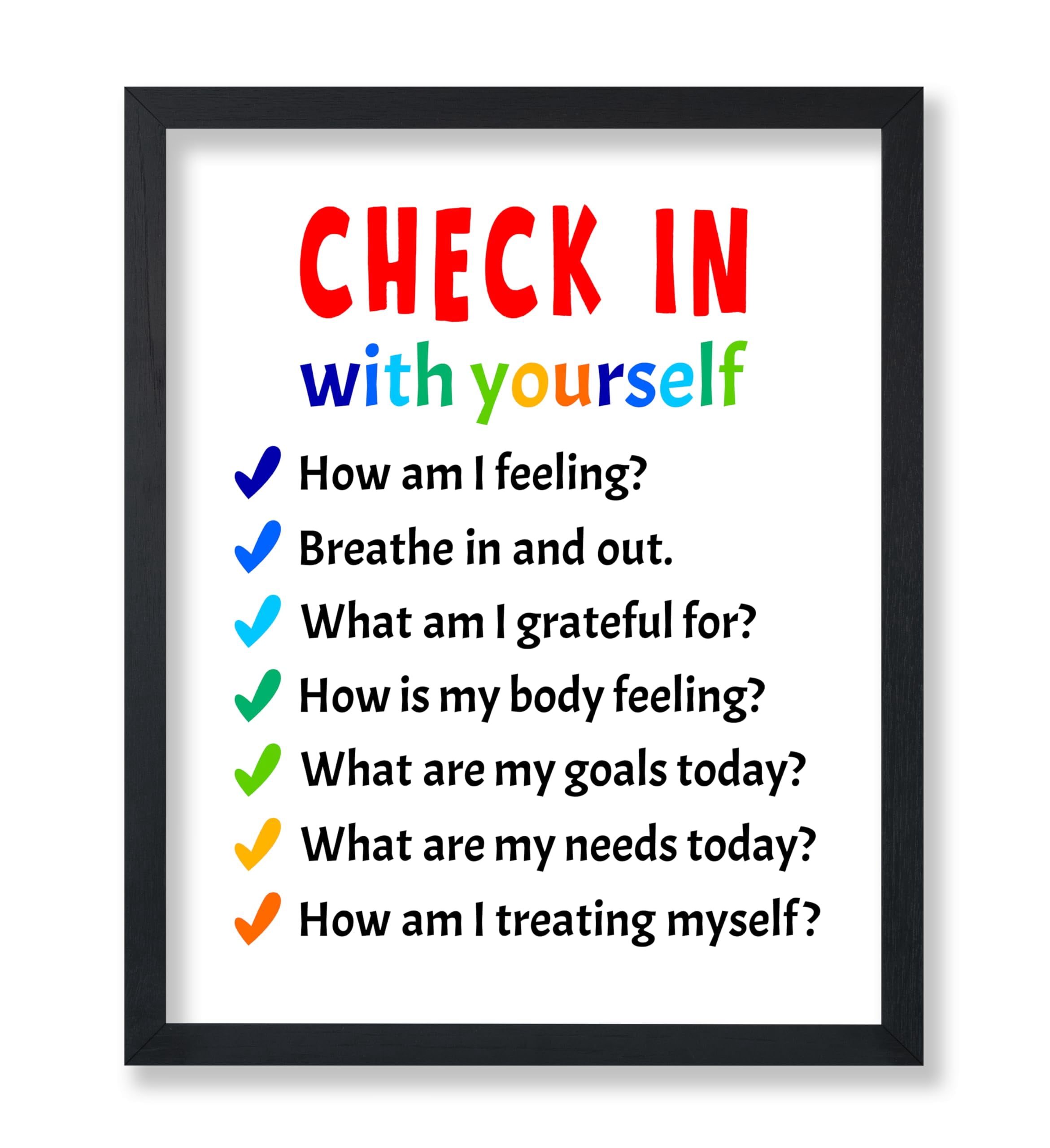 Poster Master Check In With Yourself Poster - Self Care Checklist Print ...