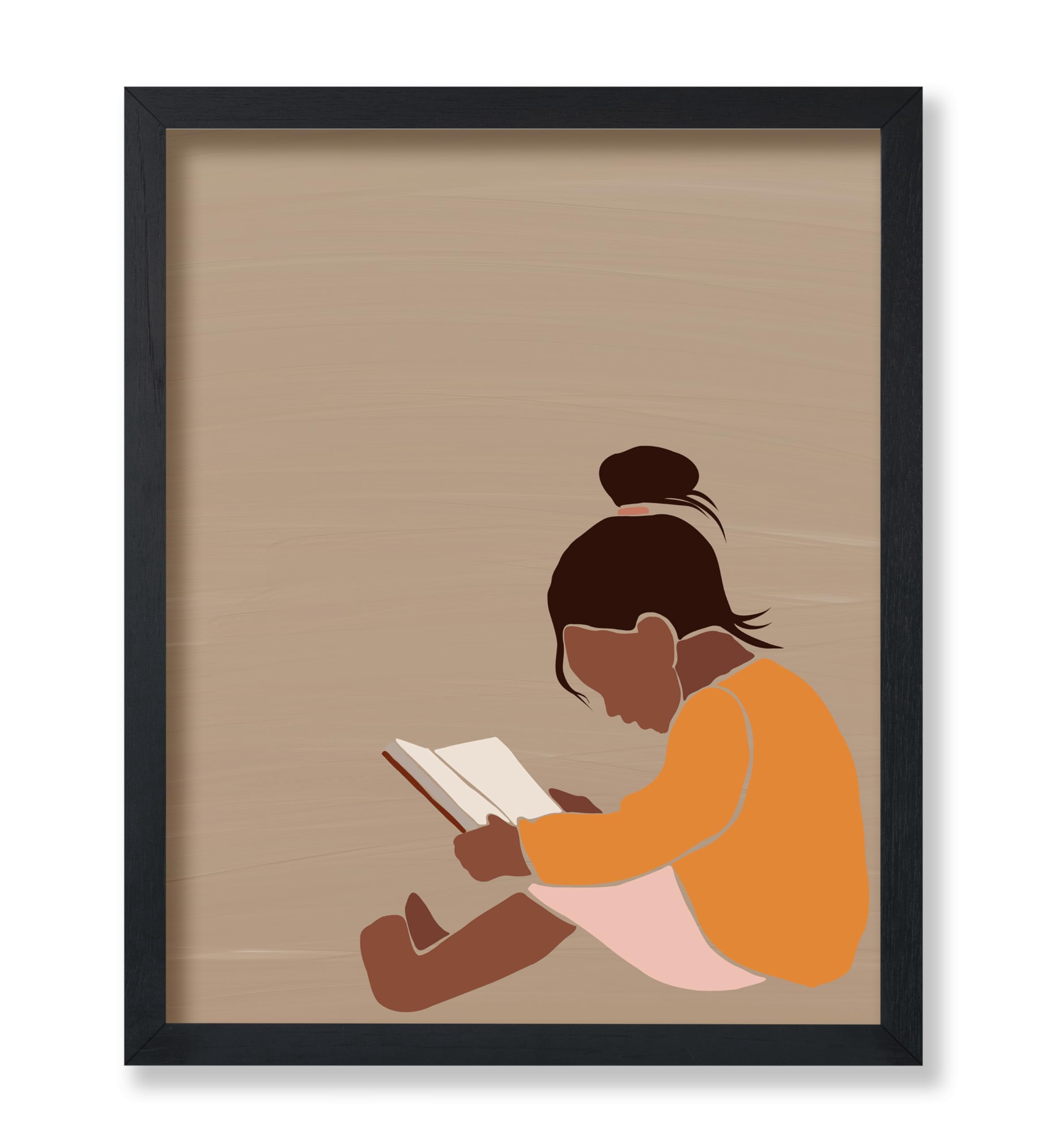 Poster Master Child Reading A Book Poster - Retro Little Girl Print ...