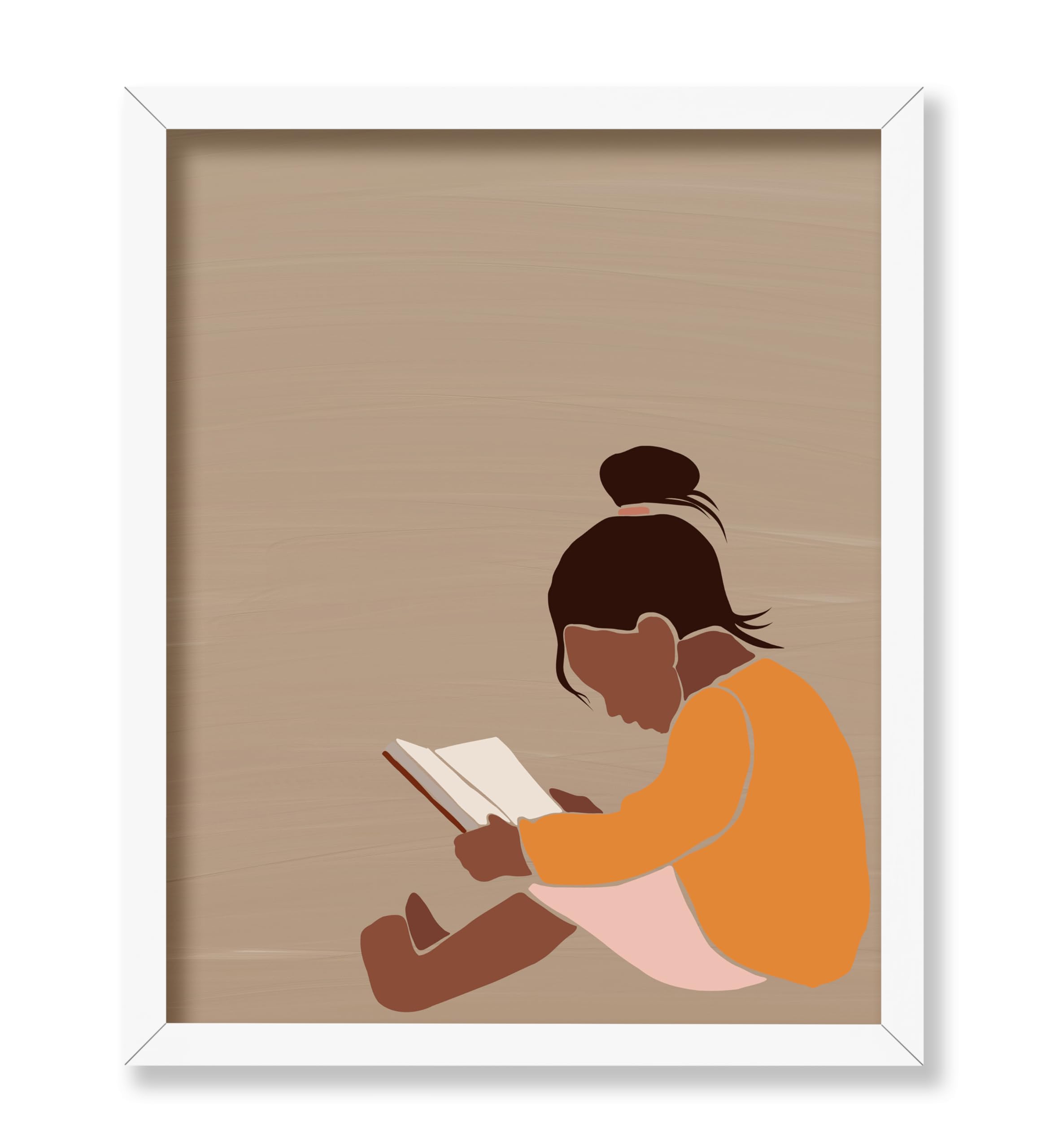 Poster Master Child Reading A Book Poster - Retro Little Girl Print ...