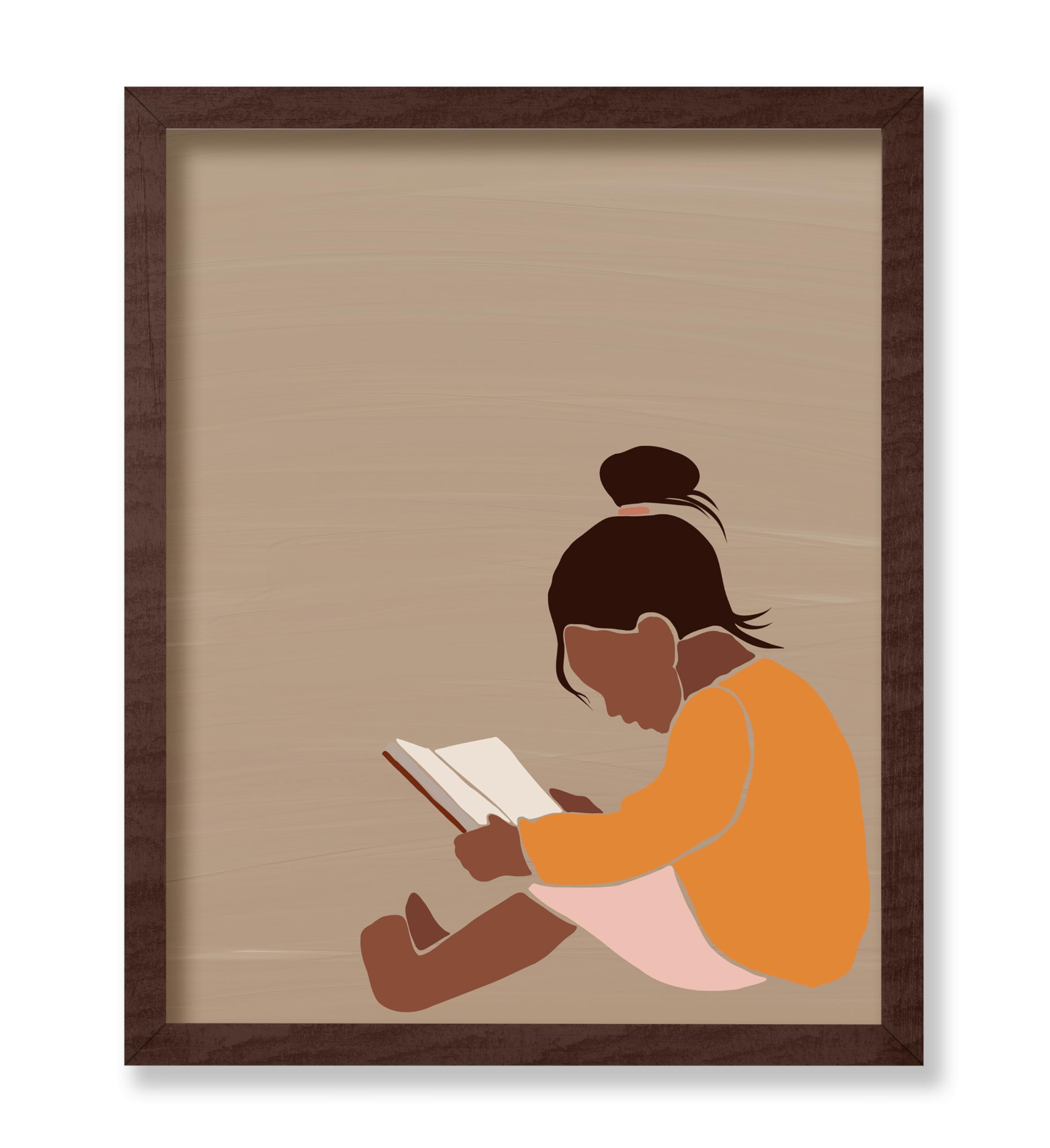 Poster Master Child Reading A Book Poster - Retro Little Girl Print ...