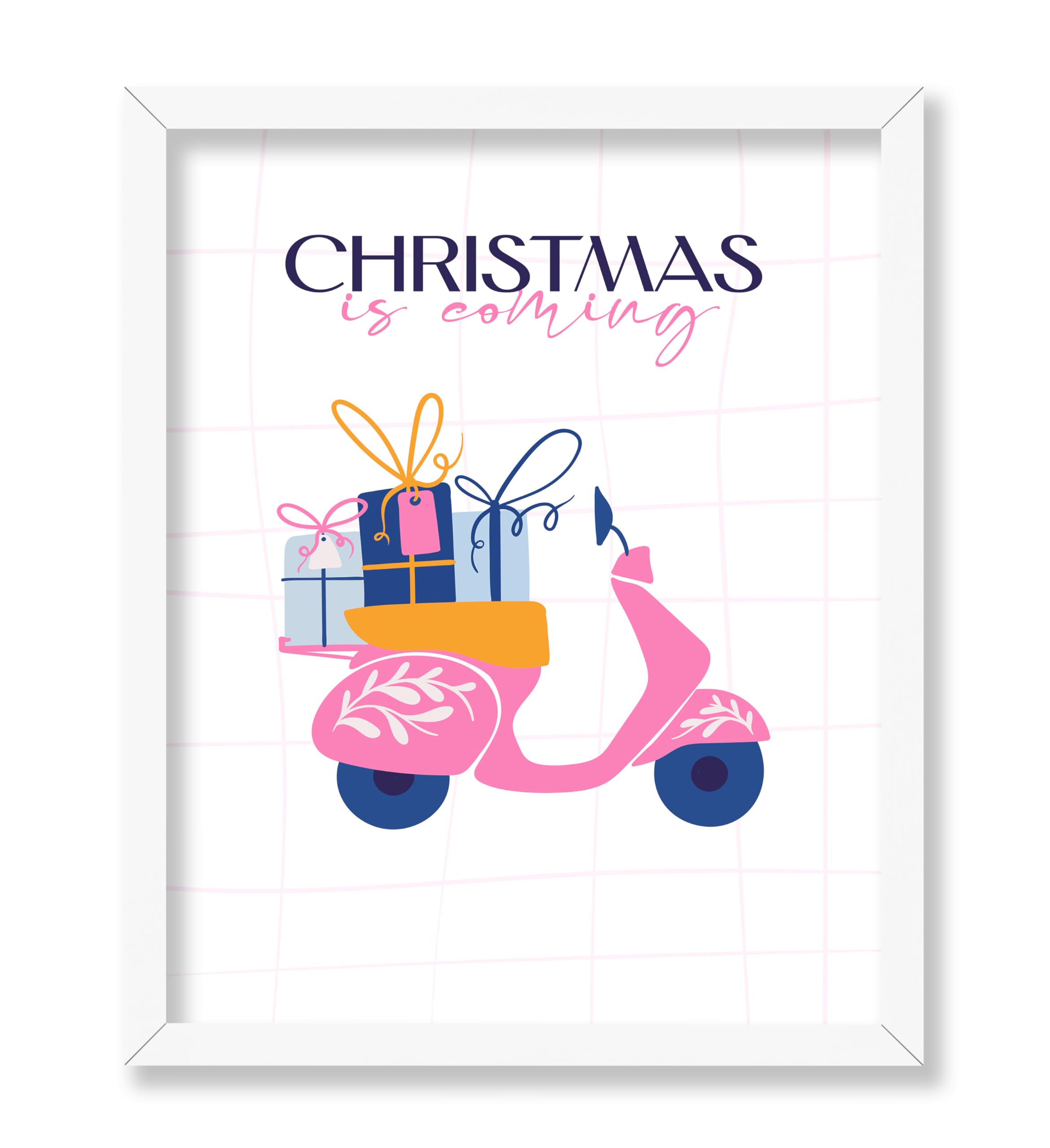 Poster Master Christmas is Coming Poster - Retro Scooter Print ...