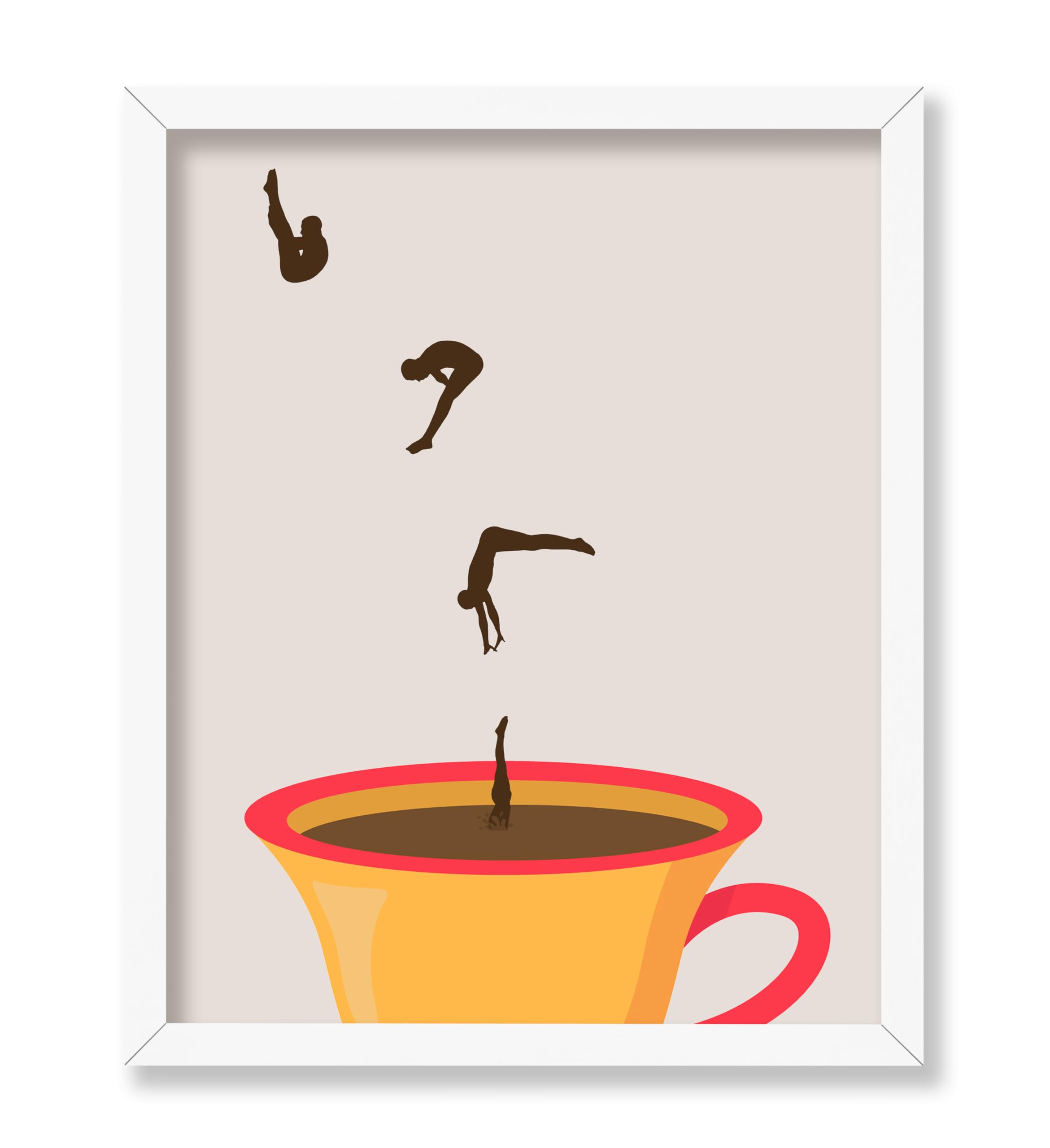 Poster Master Coffee Poster - Retro Coffee Diver Print - Trendy Art ...