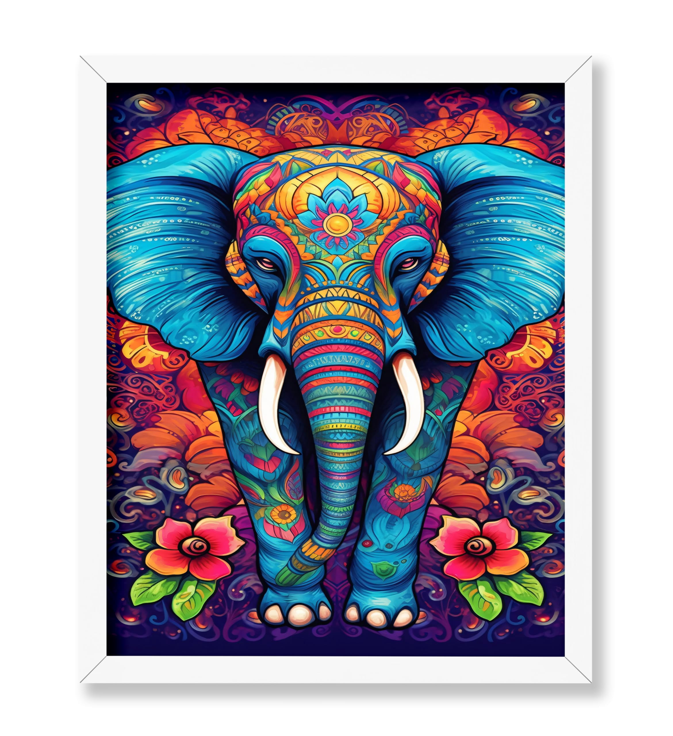 Poster Master Colorful Elephant Poster - Portrait Print - Hippie Art ...