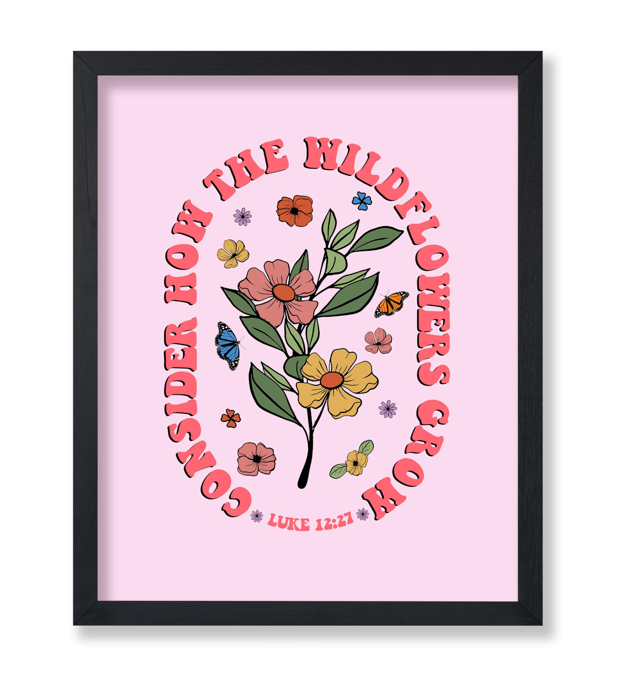 Poster Master Consider How The Wildflowers Grow Poster - Retro Bible ...