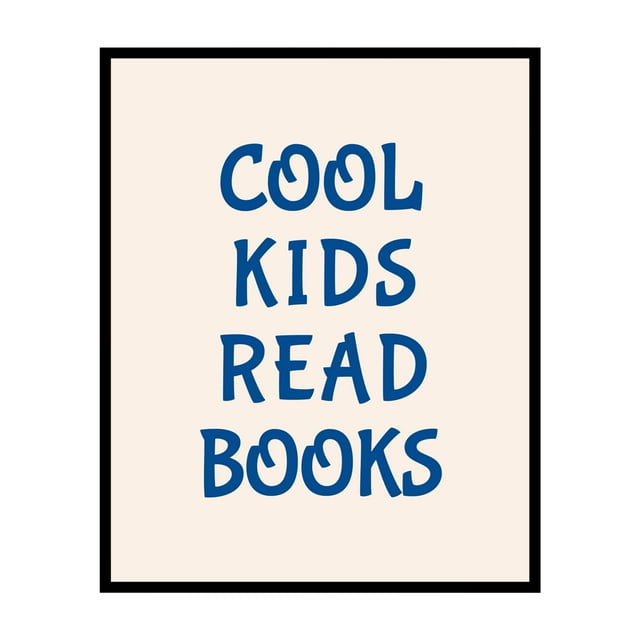 Poster Master Cool Kids Read Books Poster - Motivational Print ...