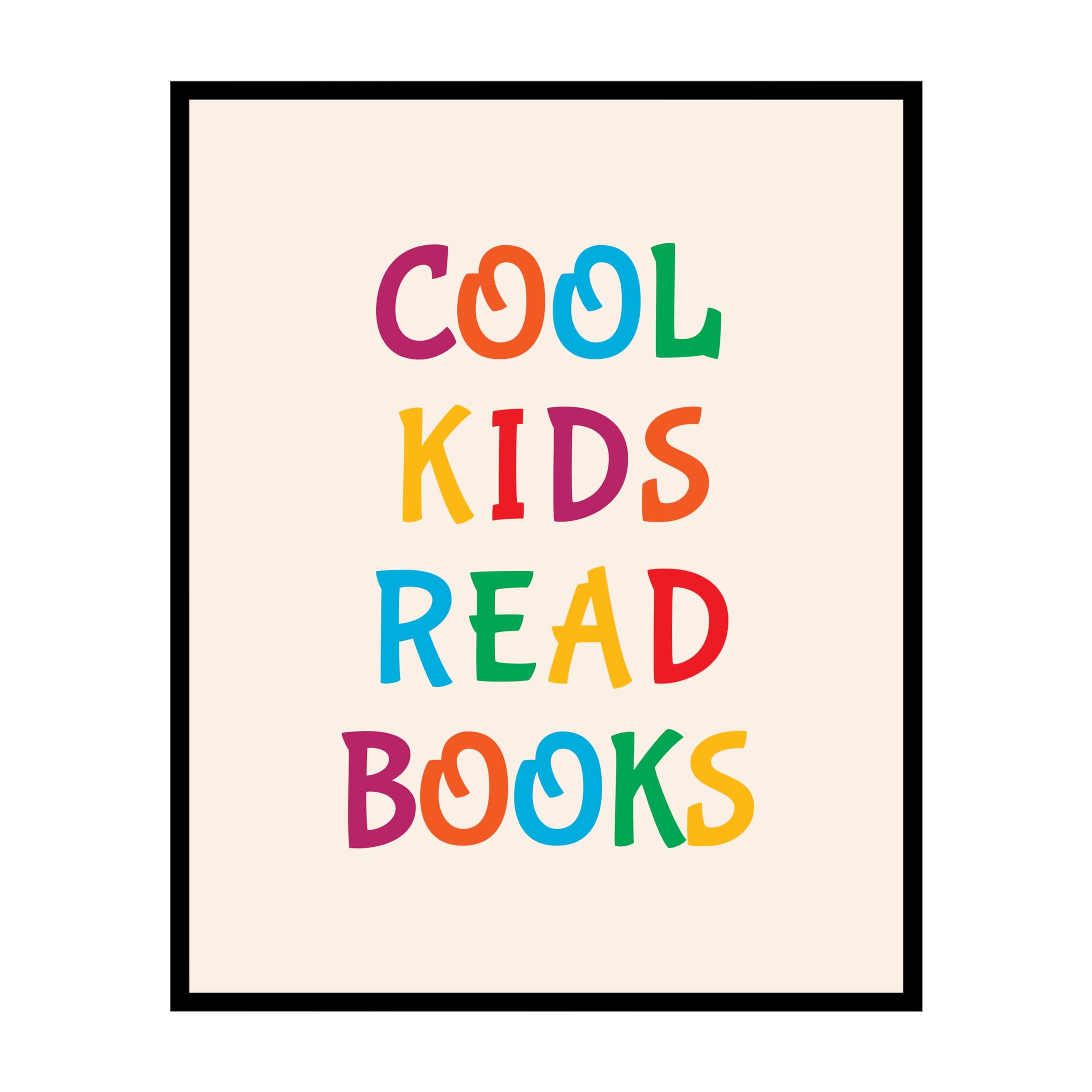 Poster Master Cool Kids Read Books Poster - Motivational Print ...