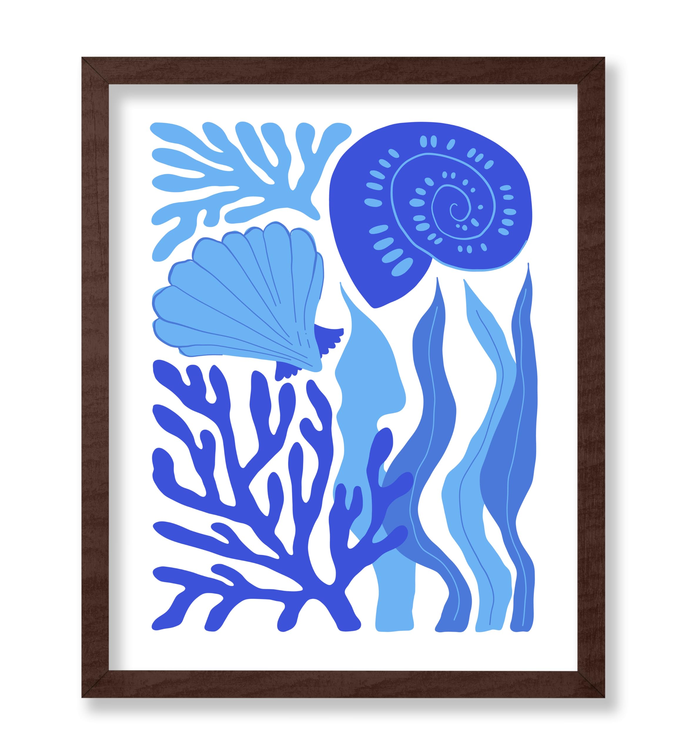 Poster Master Corals Poster - Retro Seashell Print - Ammonite Art ...