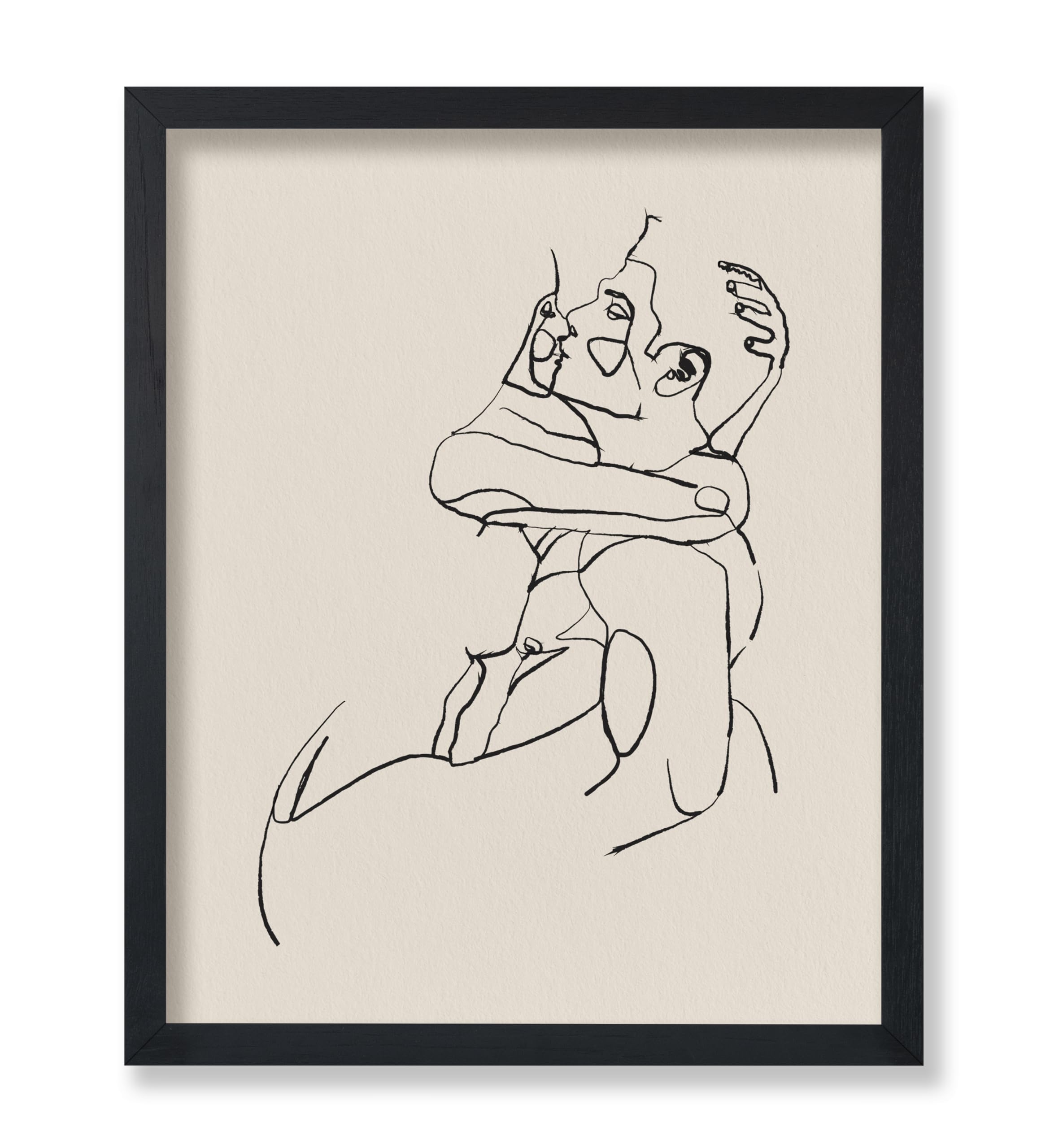 Poster Master Couple's Kiss Poster - Lovers Print - Love Art - Hug Art - Line Art - Valentine's ...