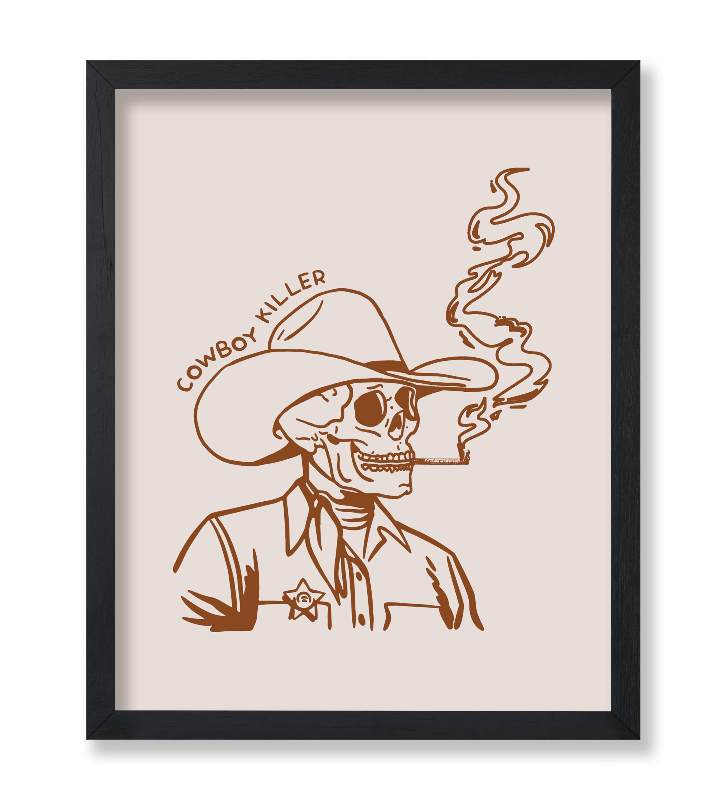 Poster Master Cowboy Killer Poster - Retro Brown Cowboy Print - Western ...